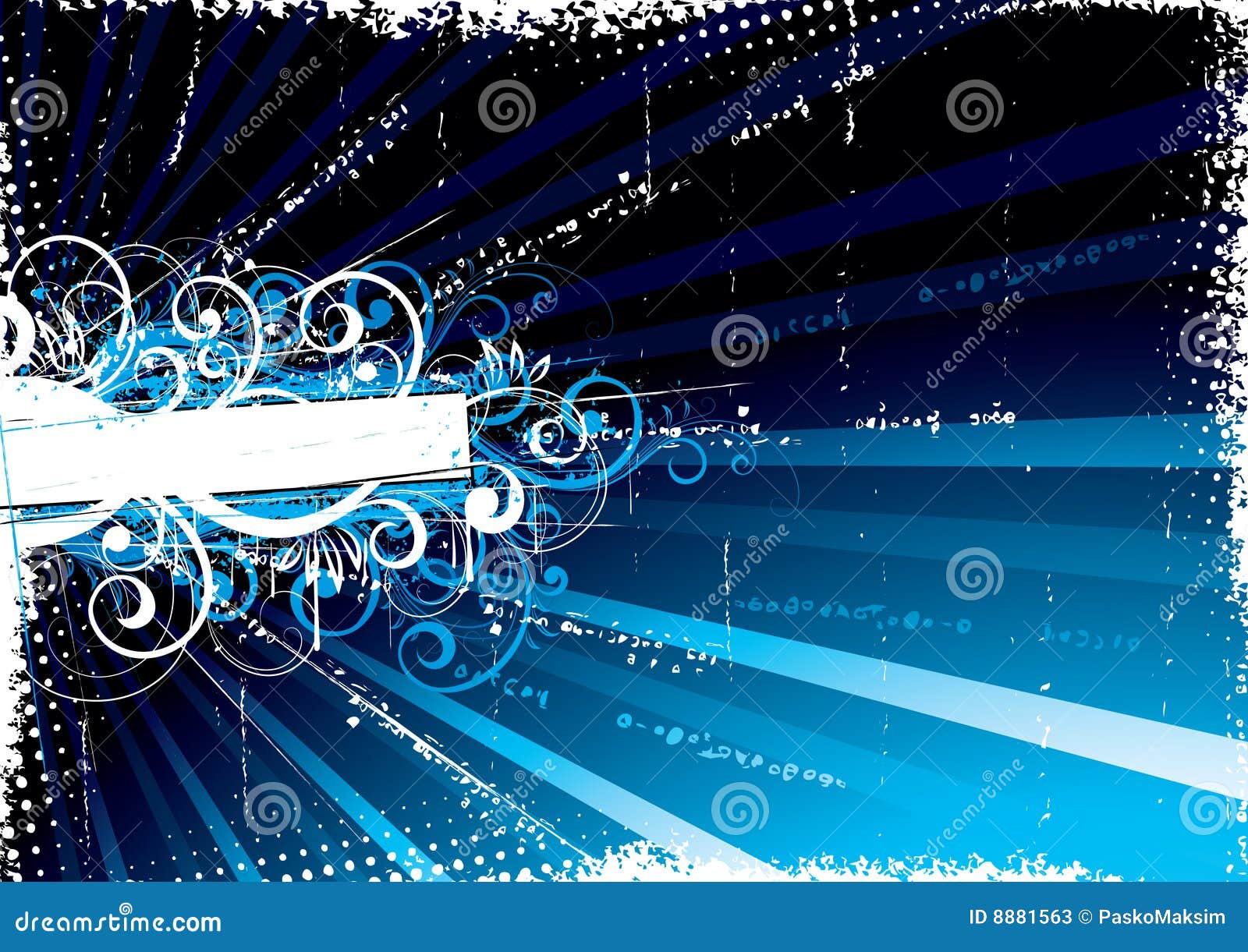 Funky blue background stock vector. Illustration of black - 8881563