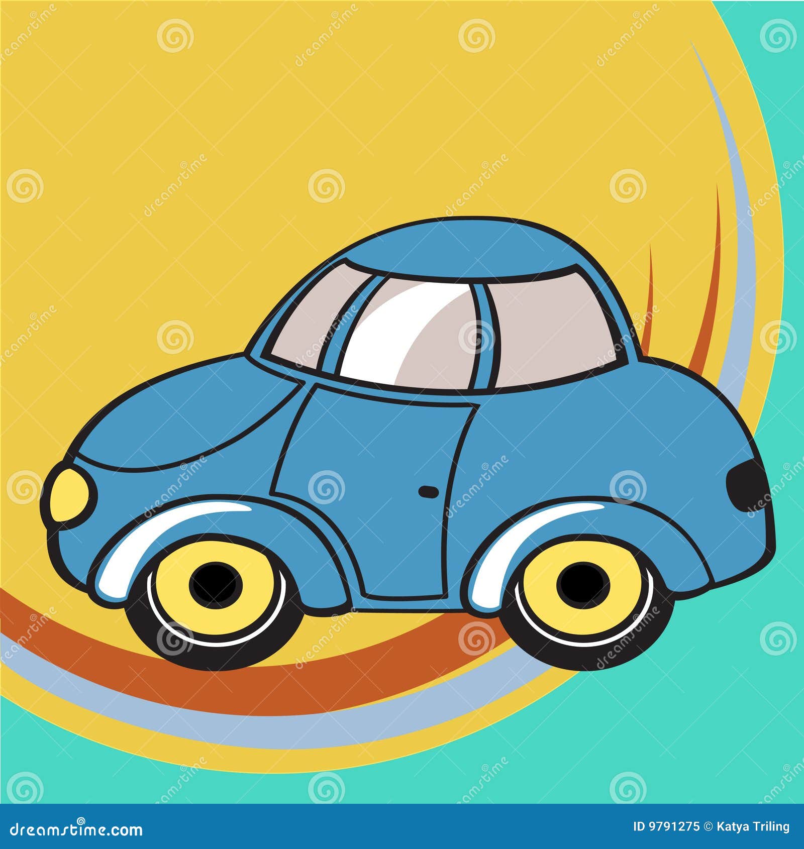 Funky car stock vector. Illustration of shape, mode, shiny - 9791275