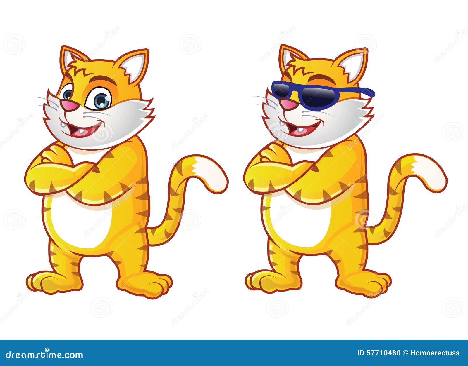 Funky Cat Mascot stock vector. Illustration of chubby - 57710480