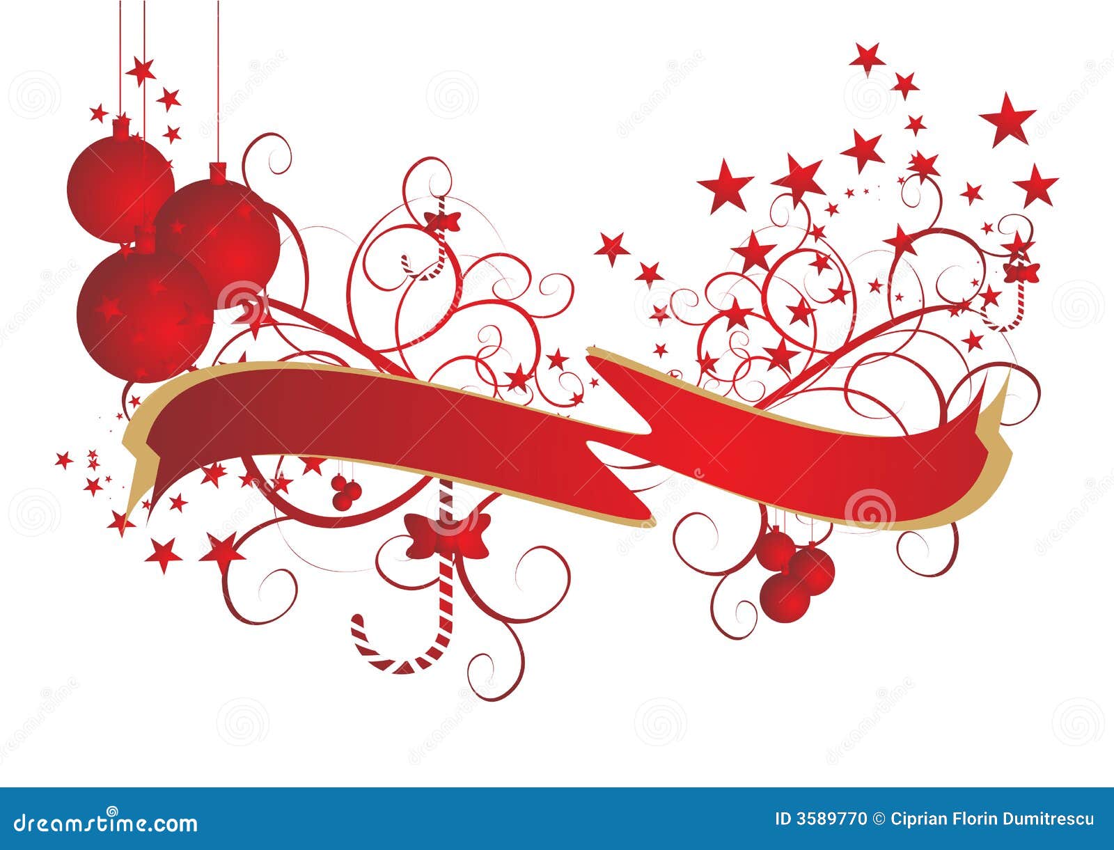 Funky christmas stock vector. Illustration of ribbon, circle - 3589770