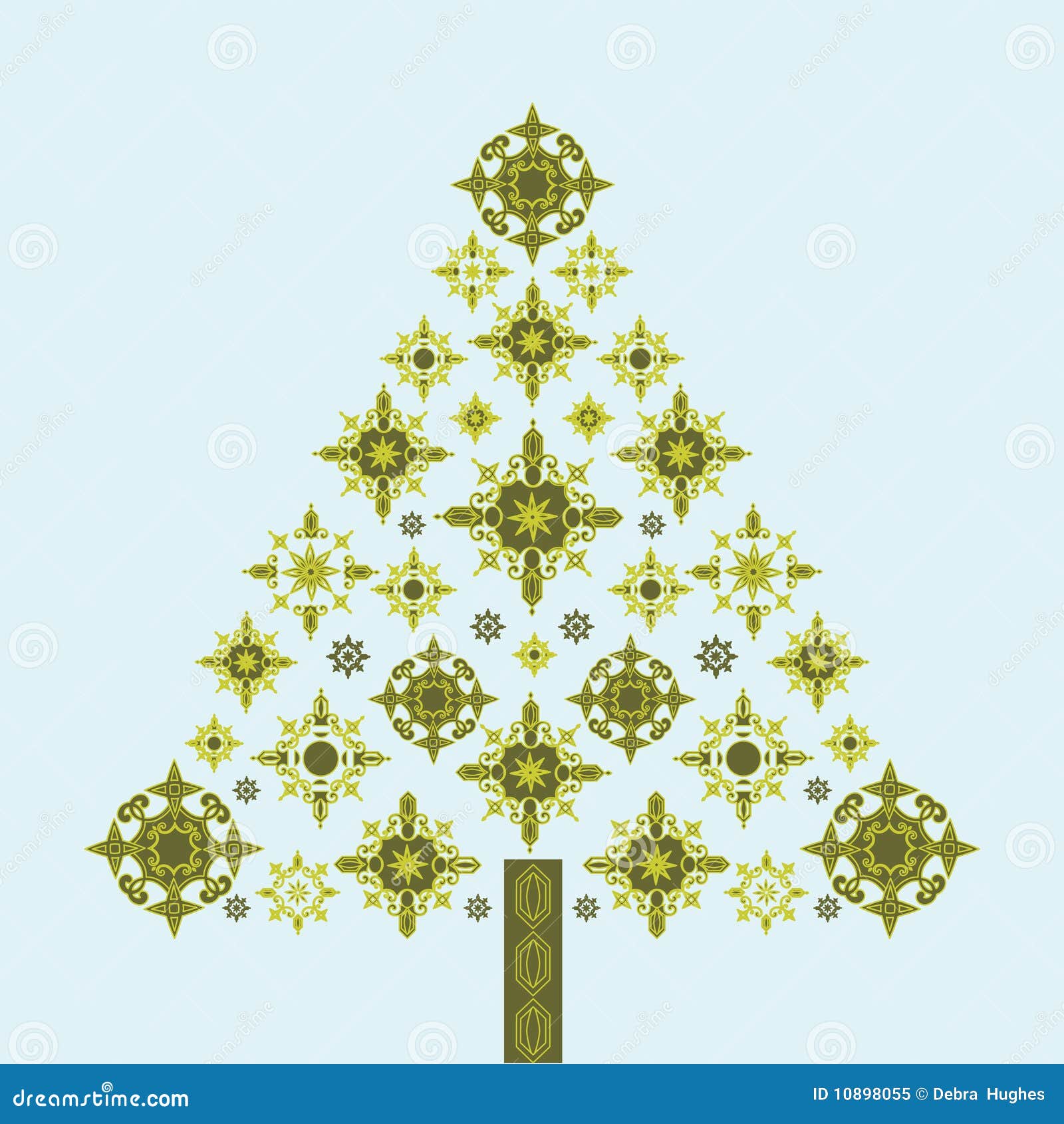 Funky Christmas Tree Snowflakes Stock Vector - Illustration of dingbat ...