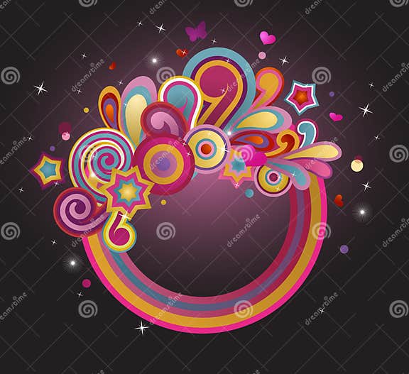 Funky circle stock vector. Illustration of lights, celebration - 13847740