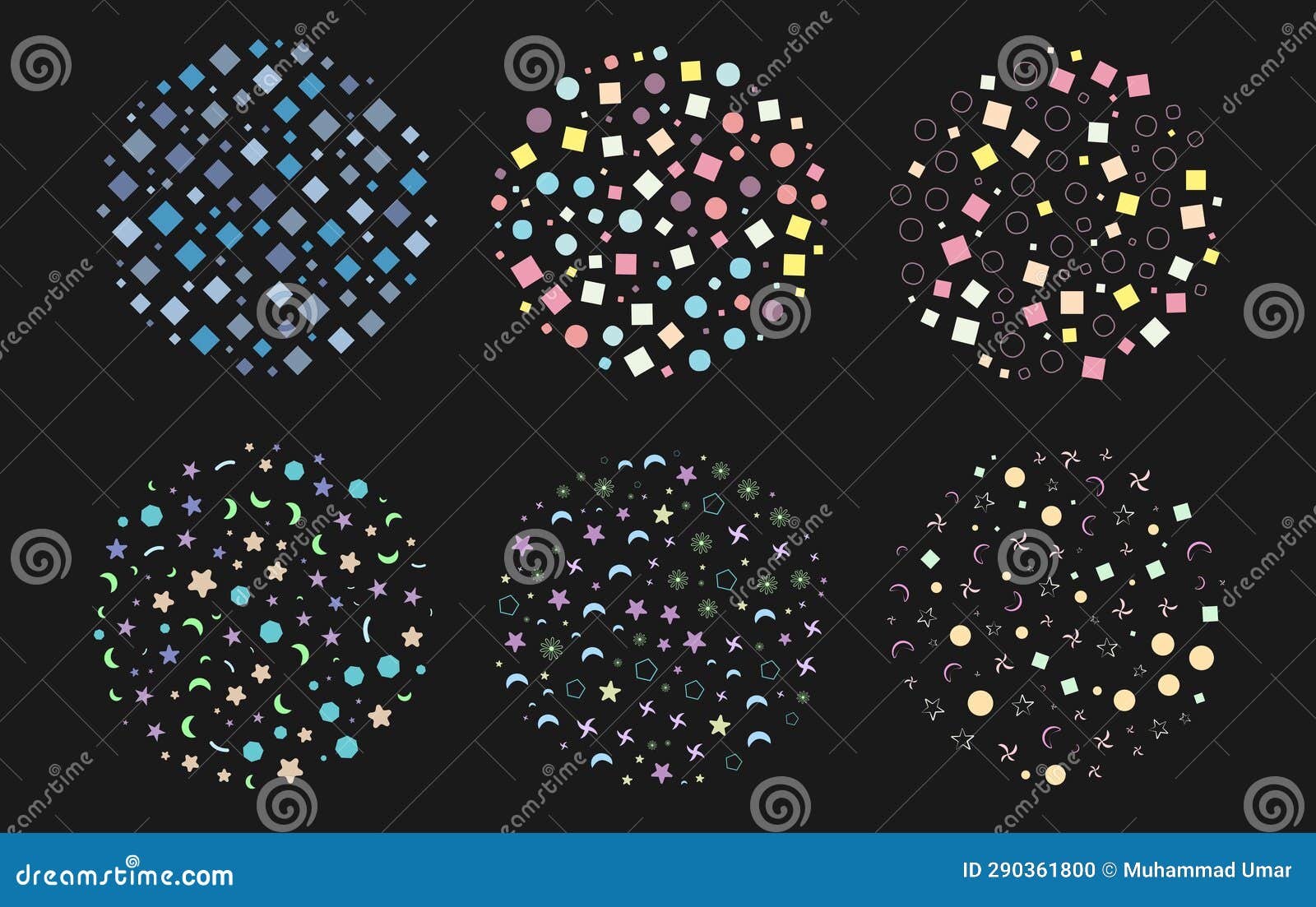 Funky Color of Rounded Circular Shapes - Bunch of Circular Shapes Stock ...