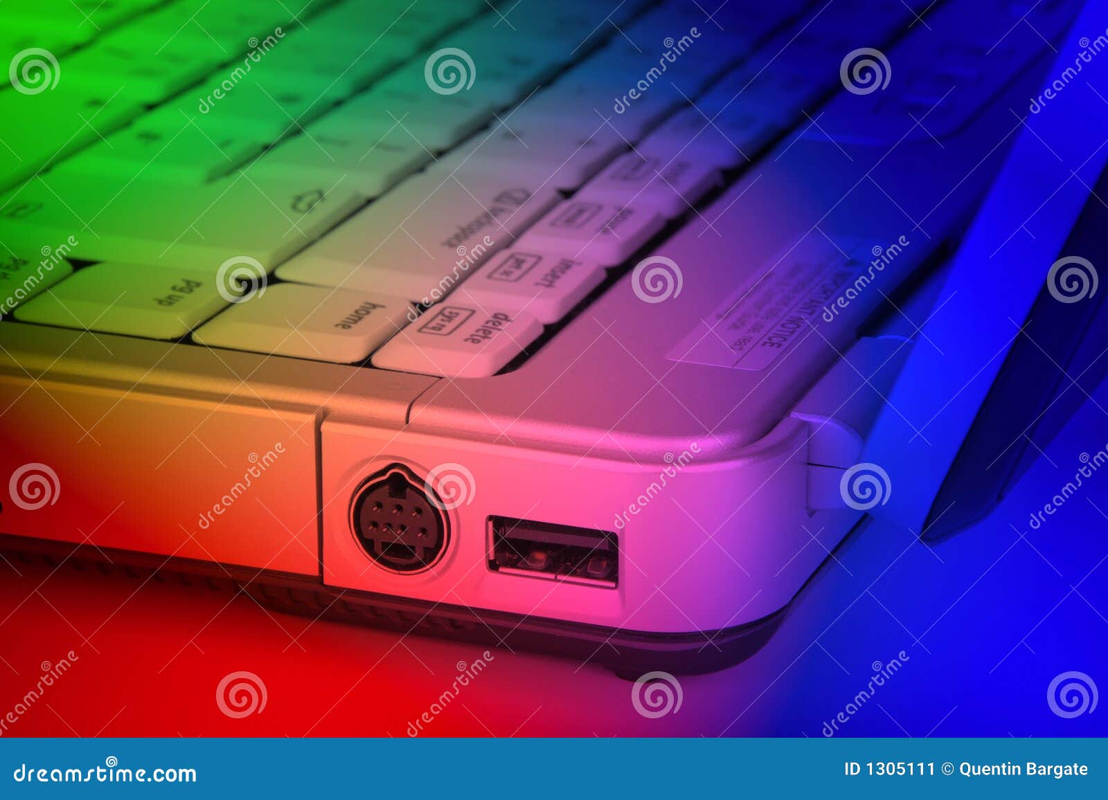 Funky Colored Laptop Detail Stock Image - Image of laptop, technology ...