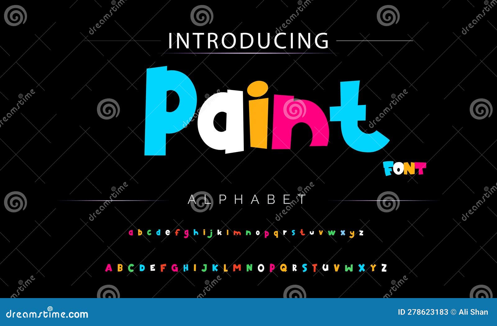 Funky Colorful Cartoon Font Type. Vector Alphabet Stock Illustration ...