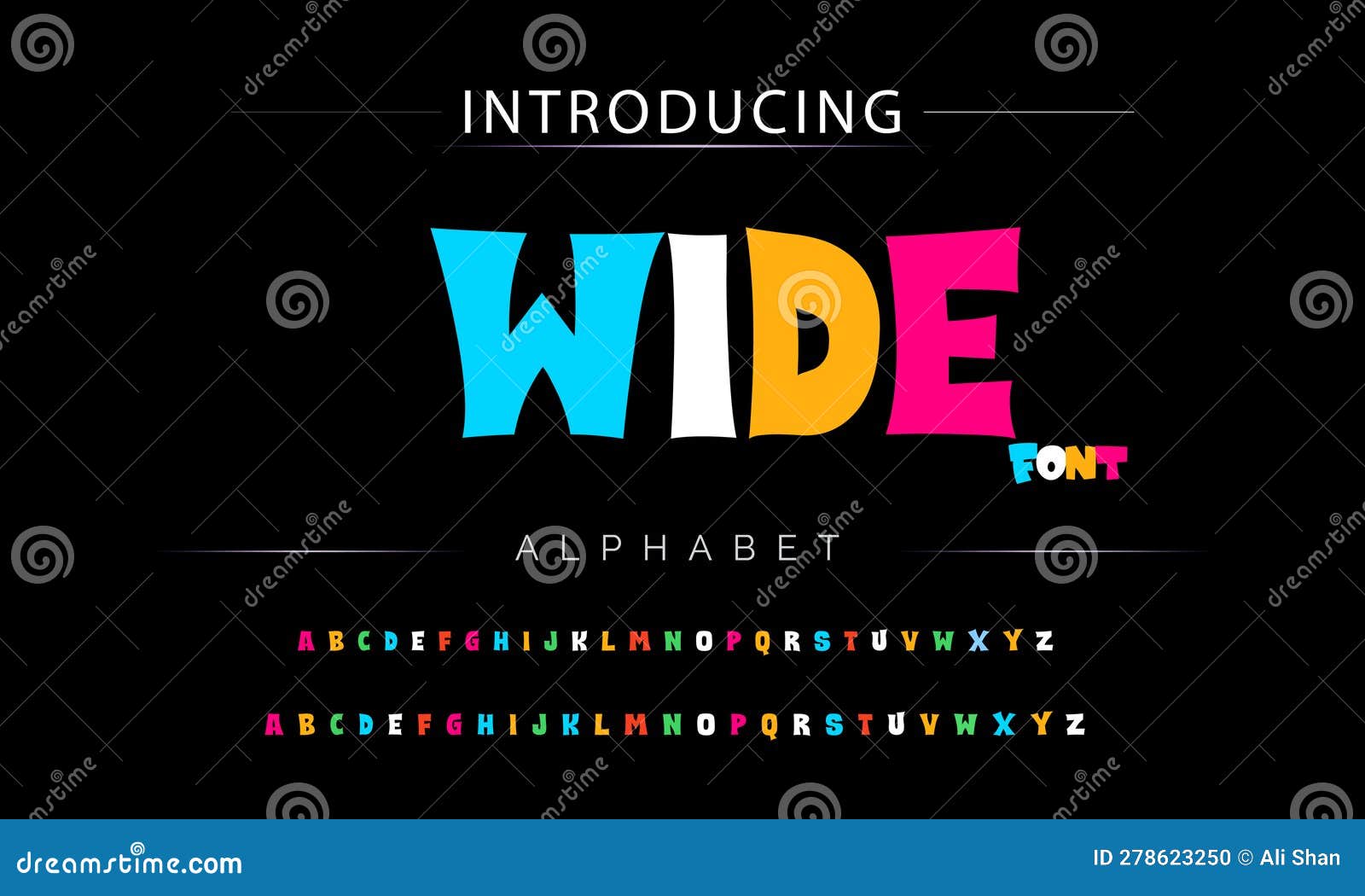 Funky Colorful Cartoon Font Type. Vector Alphabet Stock Illustration ...