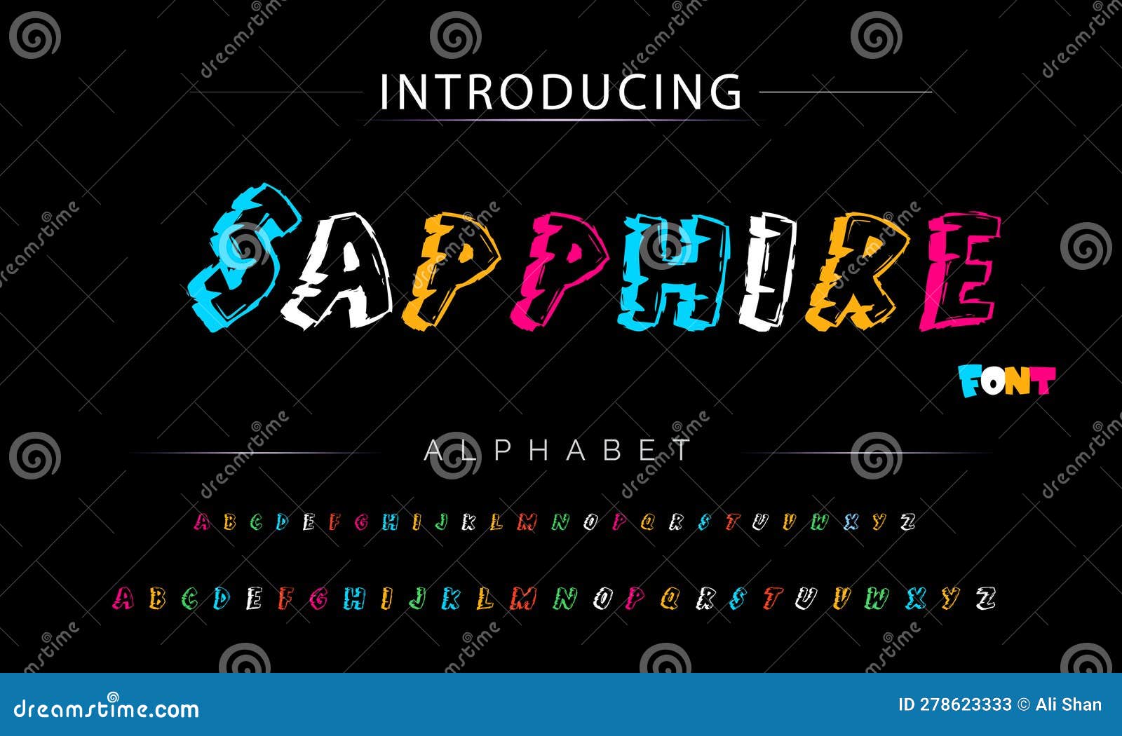 Funky Colorful Cartoon Font Type. Vector Alphabet Stock Illustration ...