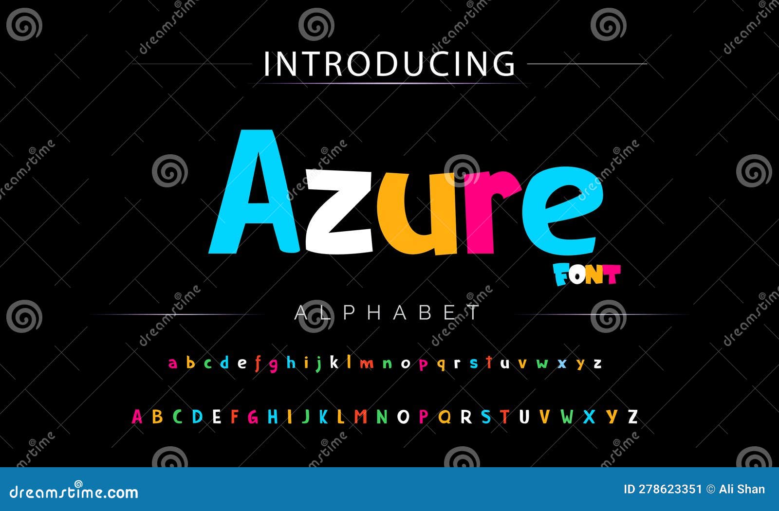Funky Colorful Cartoon Font Type. Vector Alphabet Stock Illustration ...
