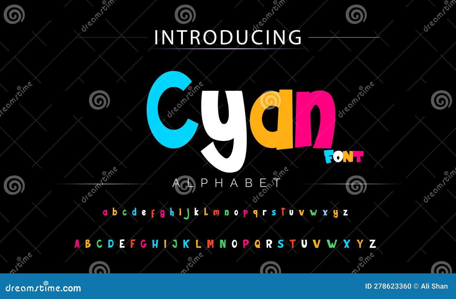 Funky Colorful Cartoon Font Type. Vector Alphabet Stock Illustration ...