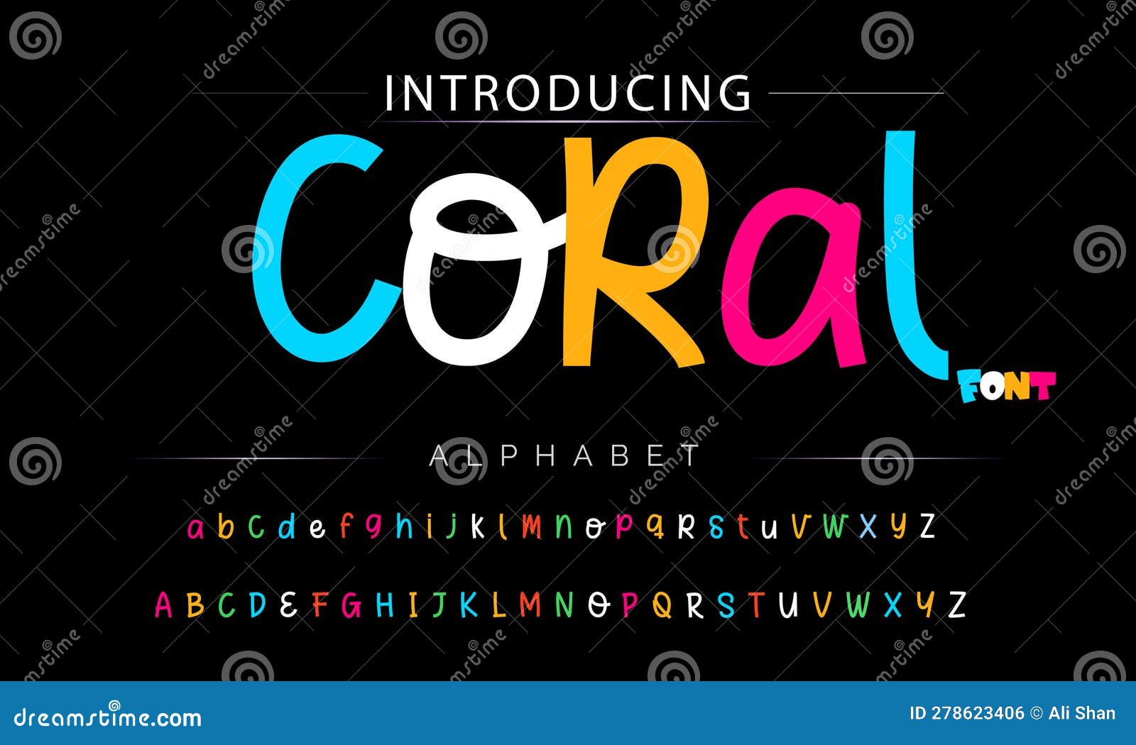 Funky Colorful Cartoon Font Type. Vector Alphabet Stock Photography ...