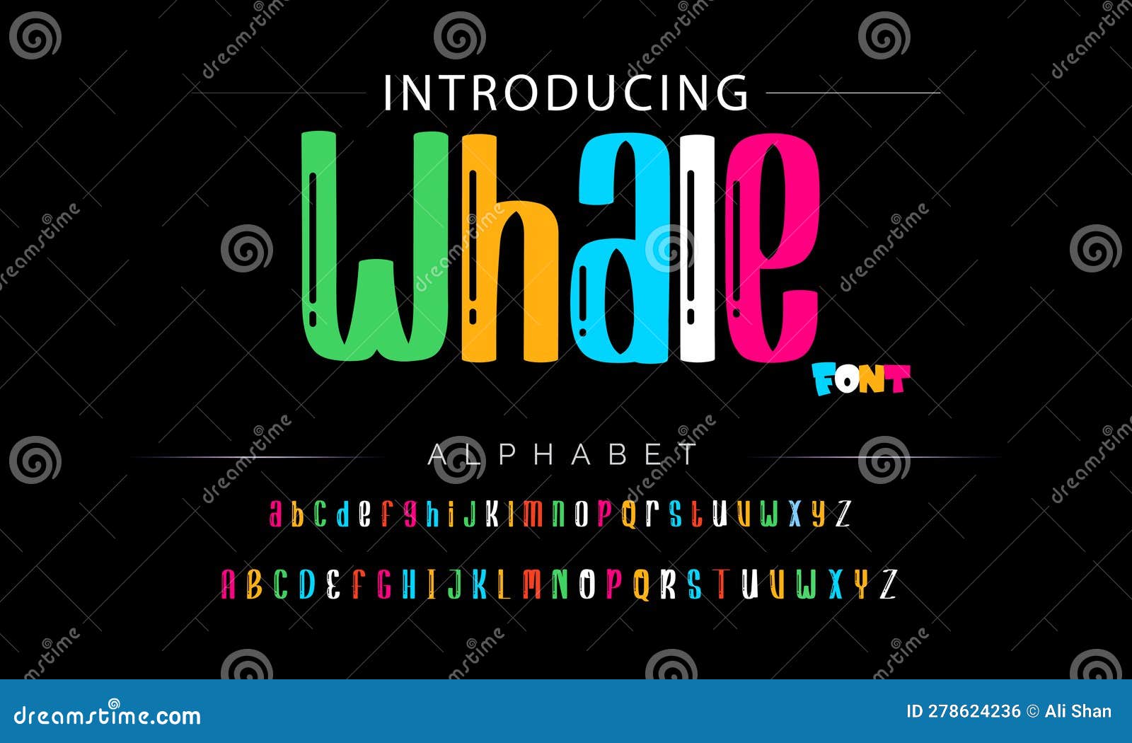 Funky Colorful Cartoon Font Type. Vector Alphabet Stock Illustration ...