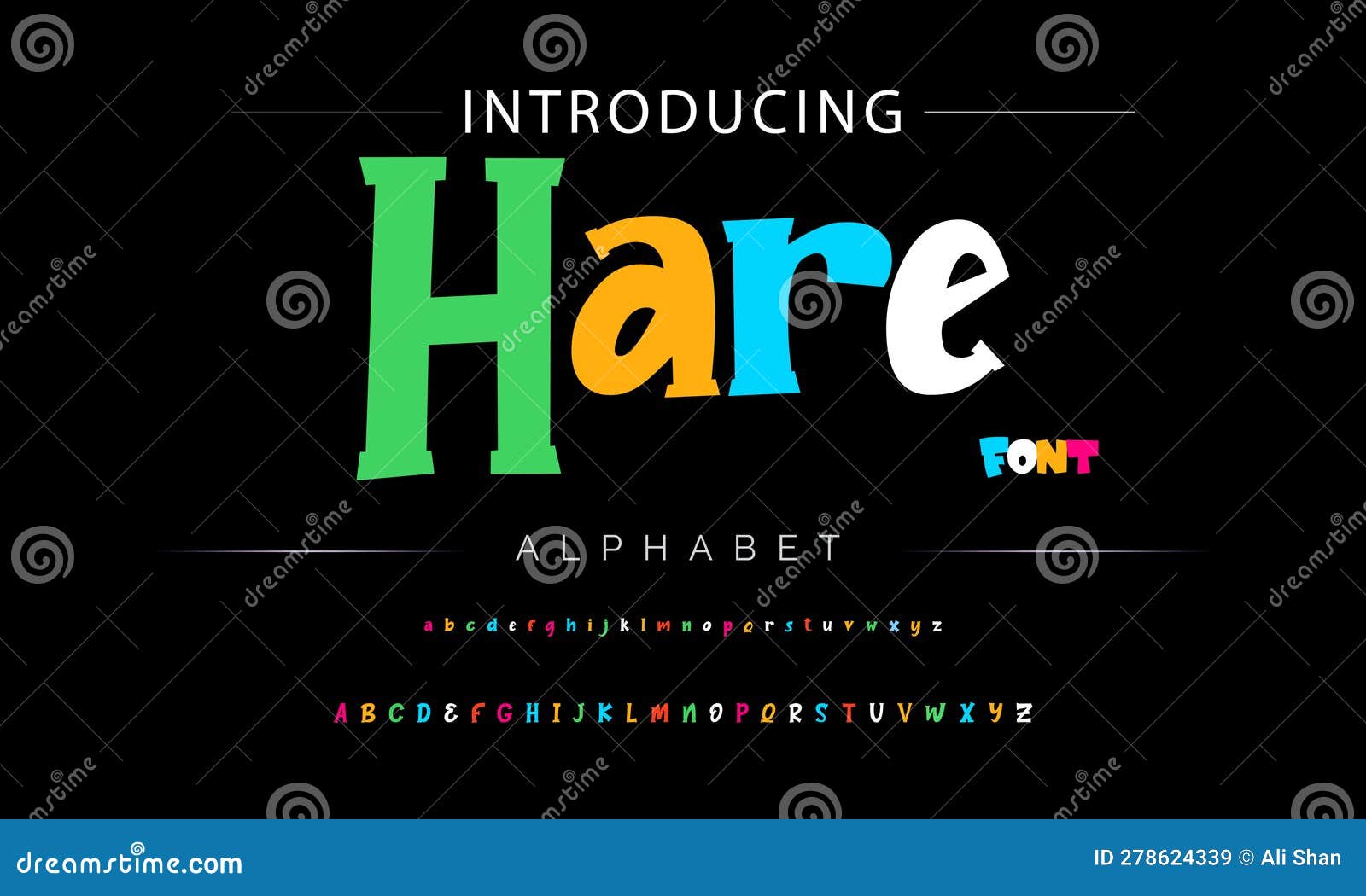 Funky Colorful Cartoon Font Type. Vector Alphabet Stock Illustration ...