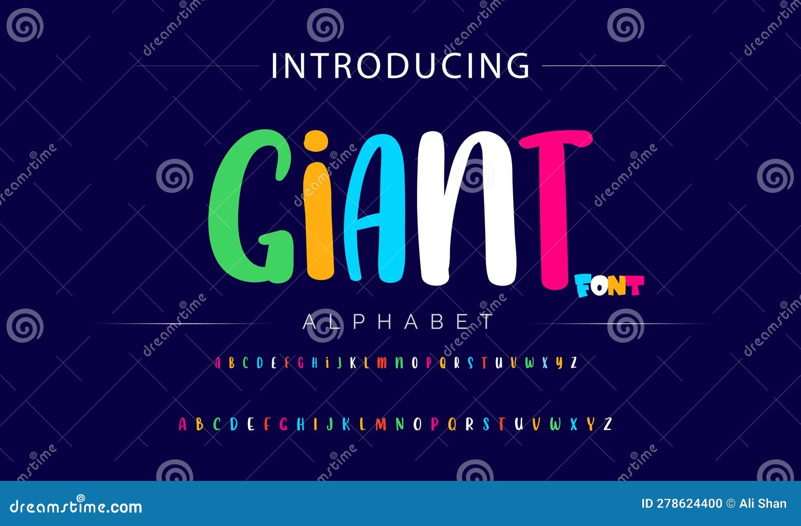 Funky Colorful Cartoon Font Type. Vector Alphabet Stock Illustration ...