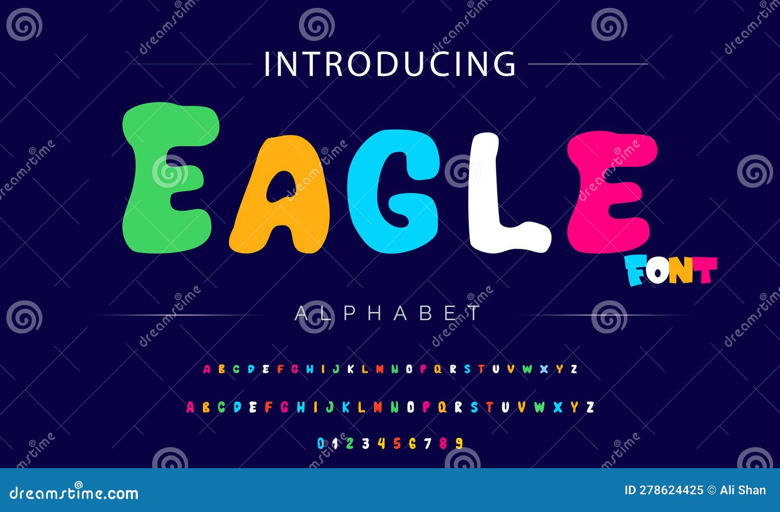 Funky Colorful Cartoon Font Type. Vector Alphabet Stock Illustration ...