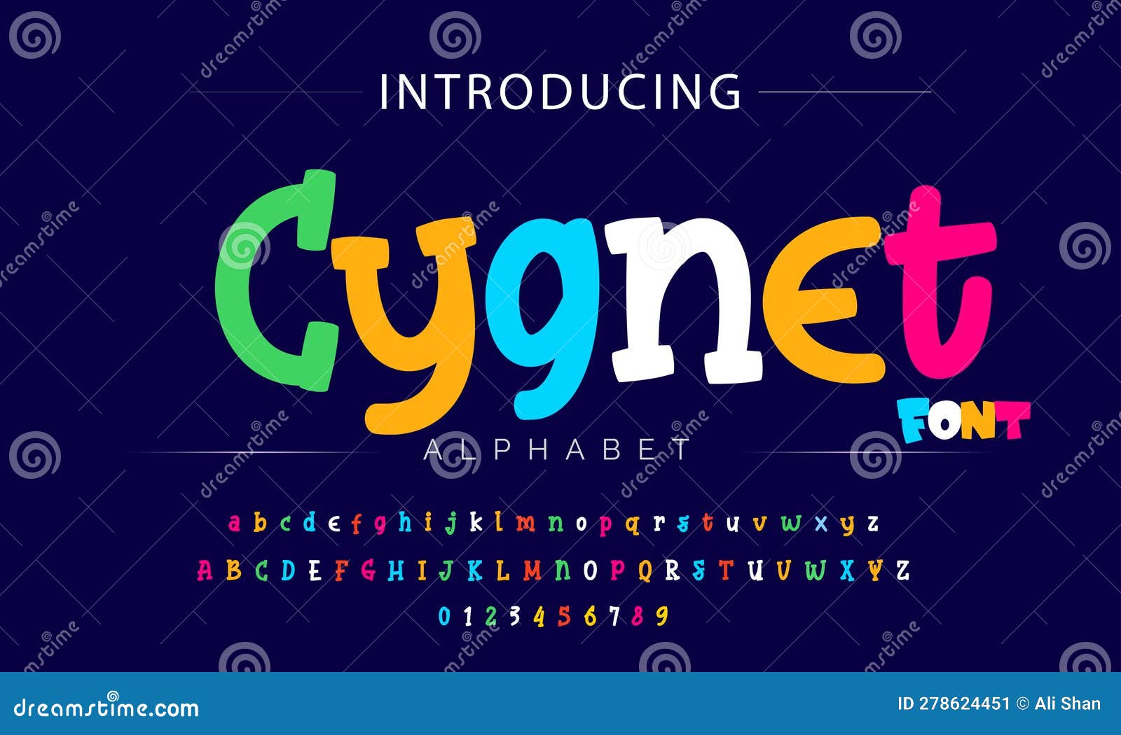 Funky Colorful Cartoon Font Type. Vector Alphabet Royalty-Free Stock ...