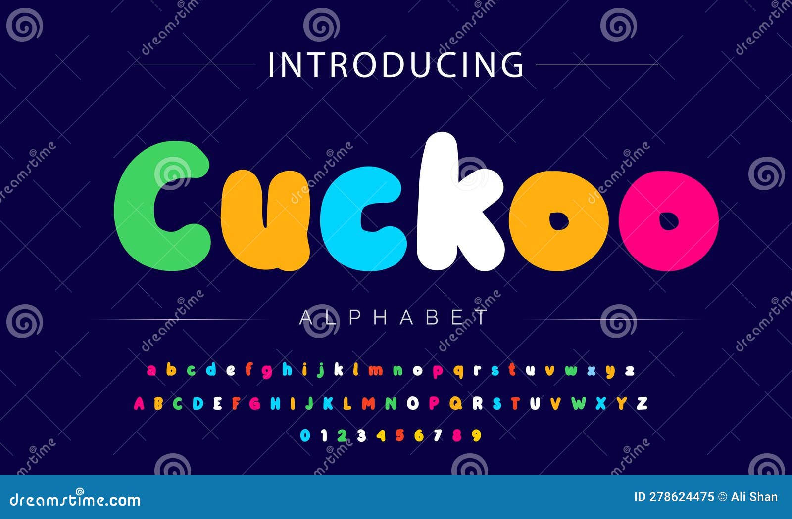 Funky Colorful Cartoon Font Type. Vector Alphabet Stock Illustration ...