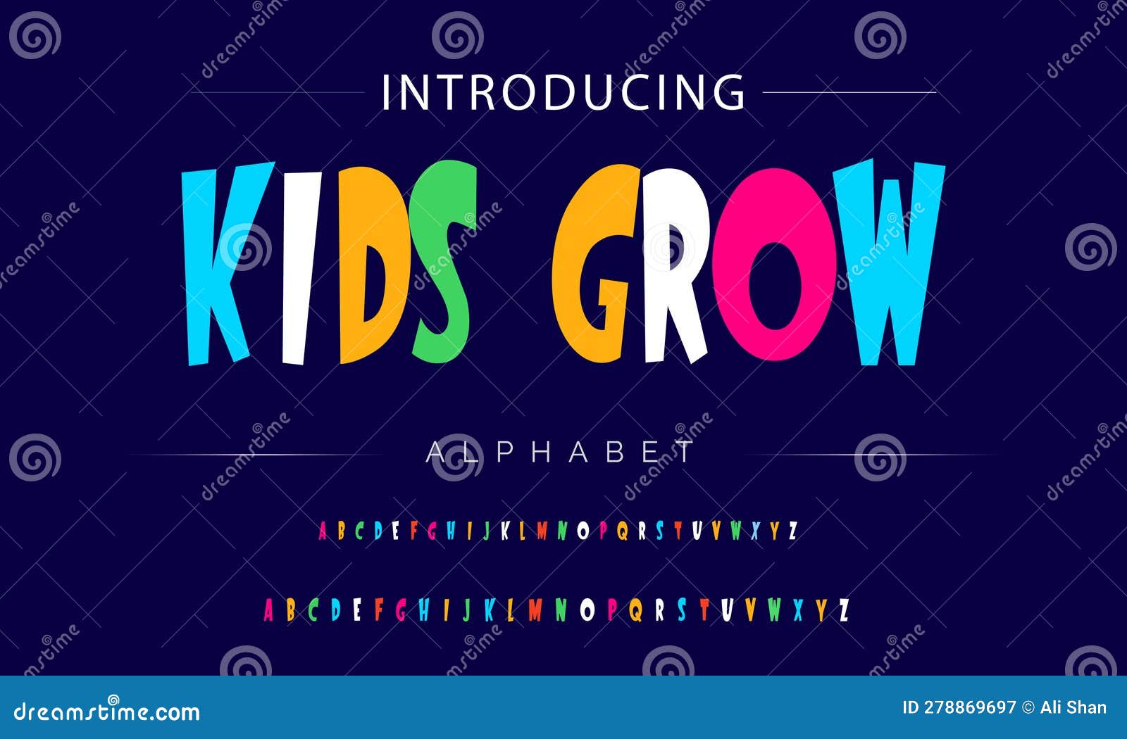 Funky Colorful Cartoon Font Type. Vector Alphabet Stock Illustration ...