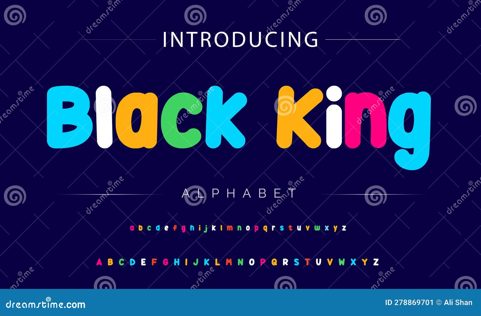 Funky Colorful Cartoon Font Type. Vector Alphabet Stock Illustration ...