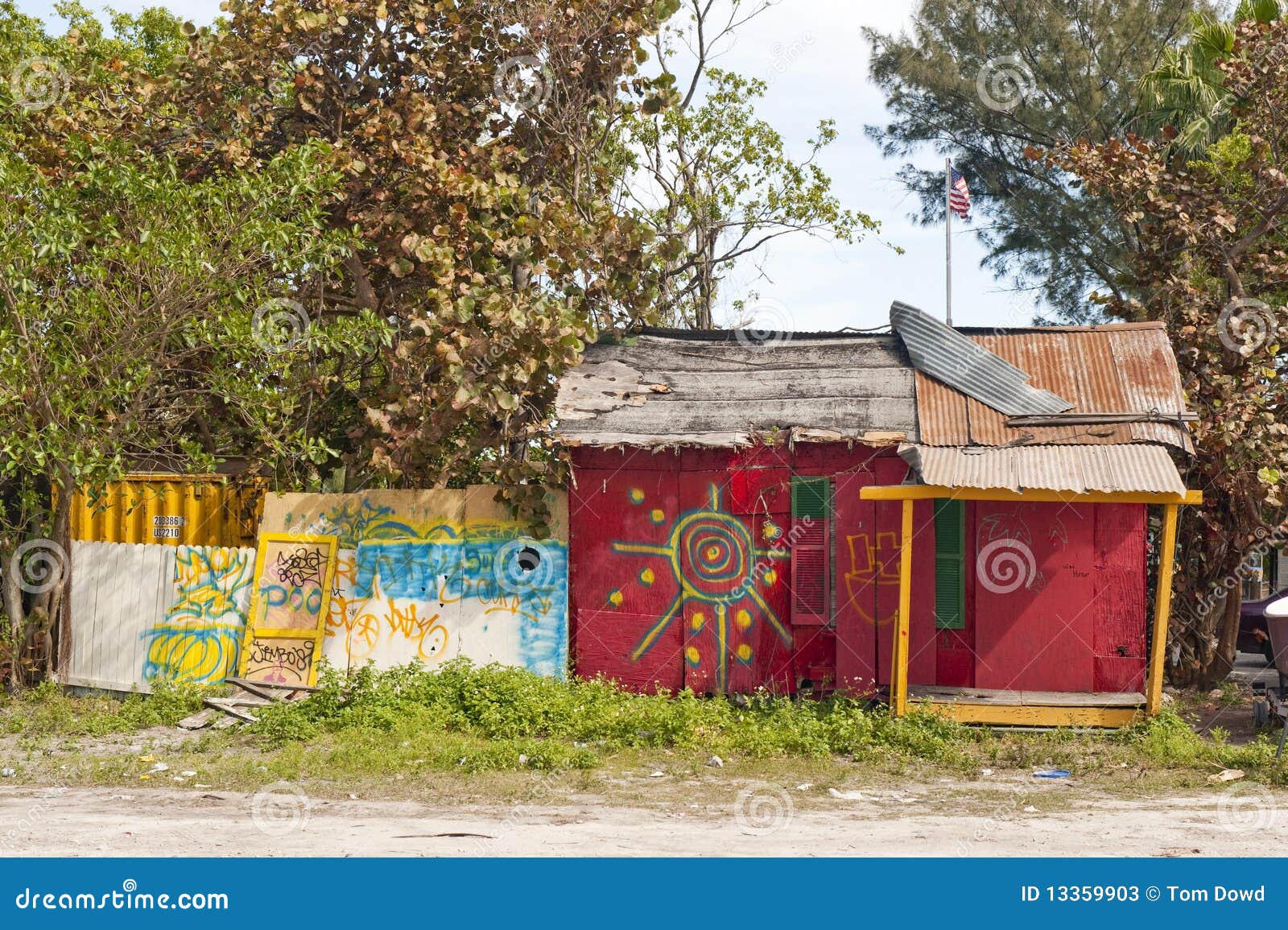 Funky colorful house stock image. Image of abstract, shack - 13359903