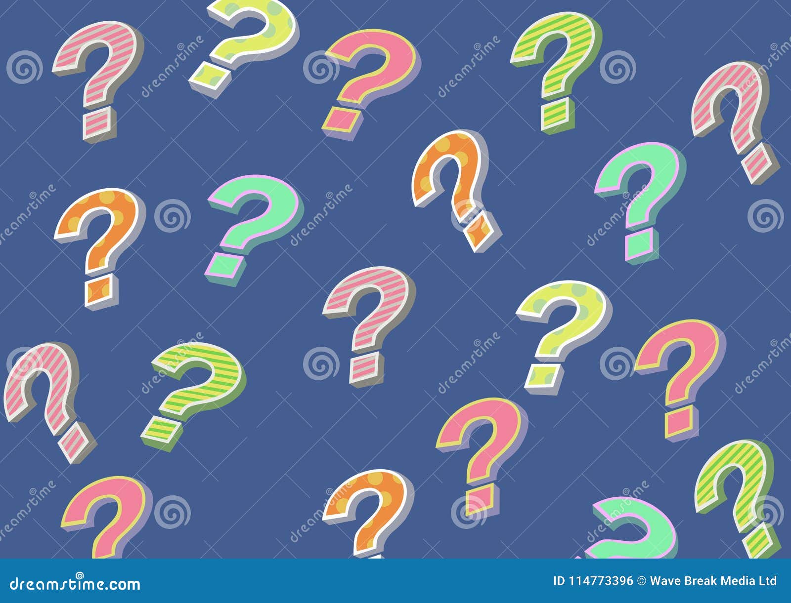 Funky Colorful Question Mark Stock Illustration - Illustration of ...