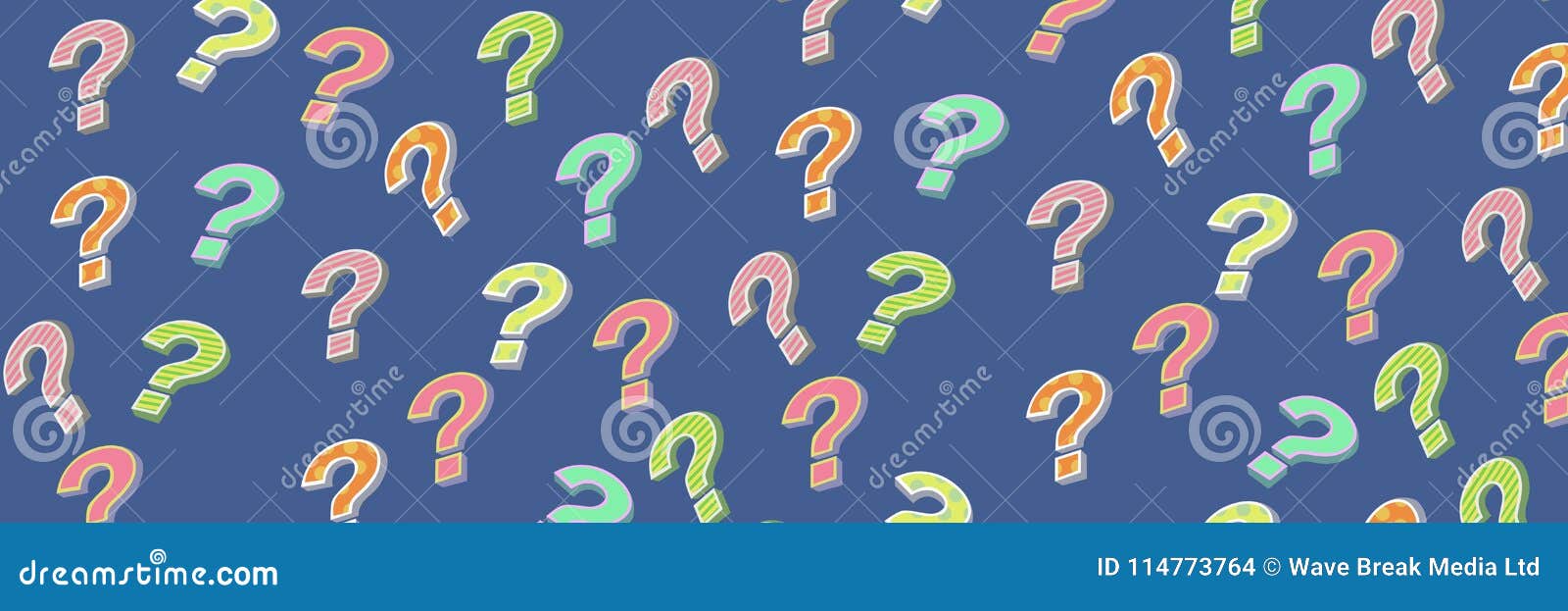 Funky Colorful Question Marks Stock Illustration - Illustration of void ...
