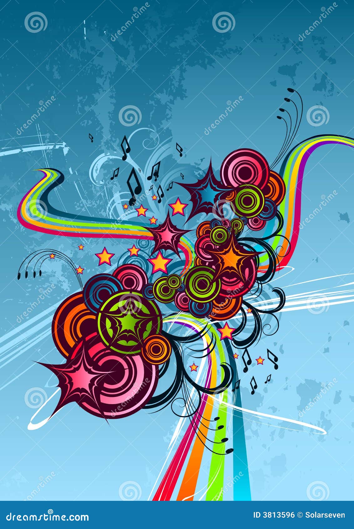 Funky Colour Abstract stock illustration. Illustration of summer - 3813596
