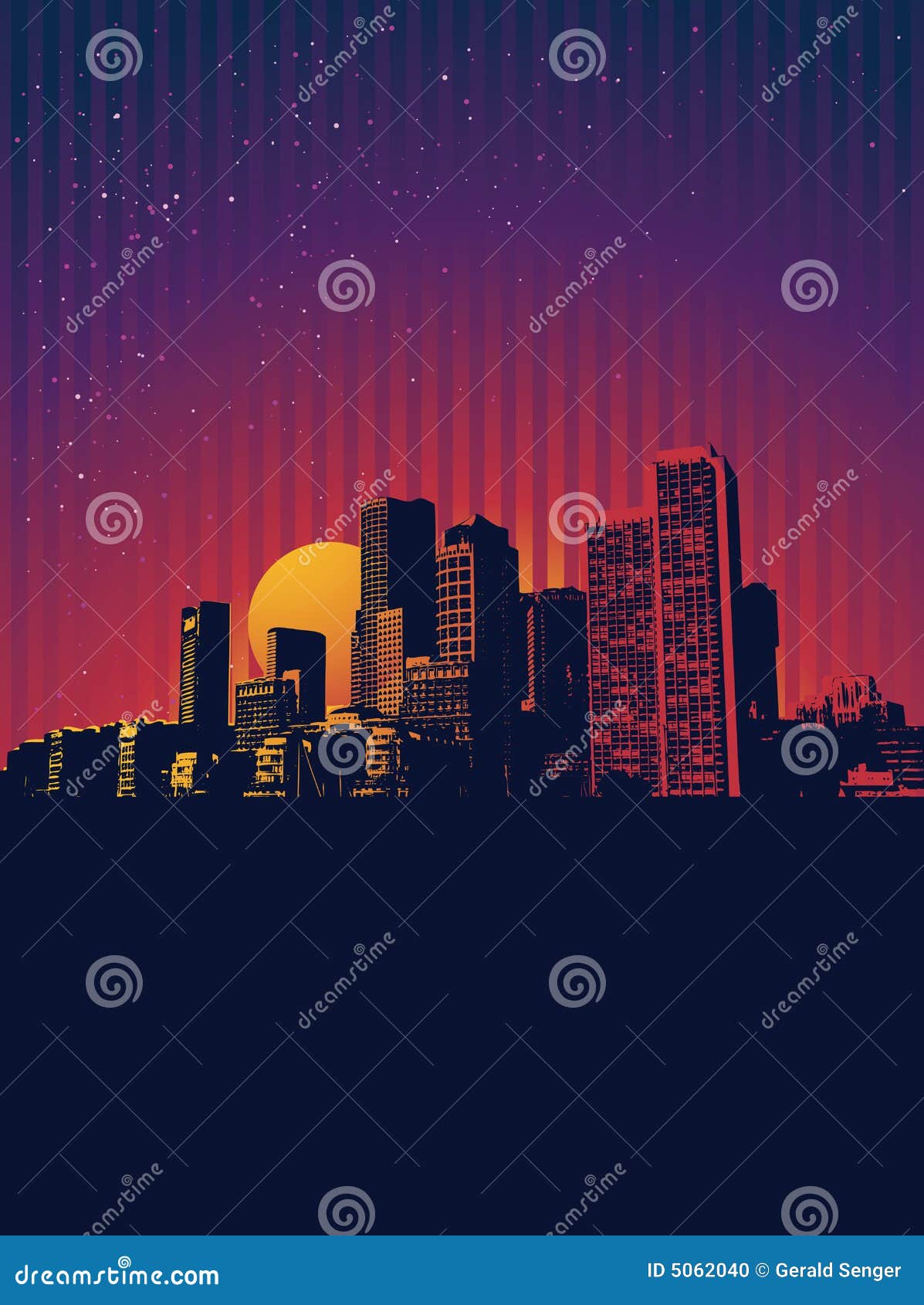 Funky Curly Flower City stock vector. Illustration of flower - 5062040