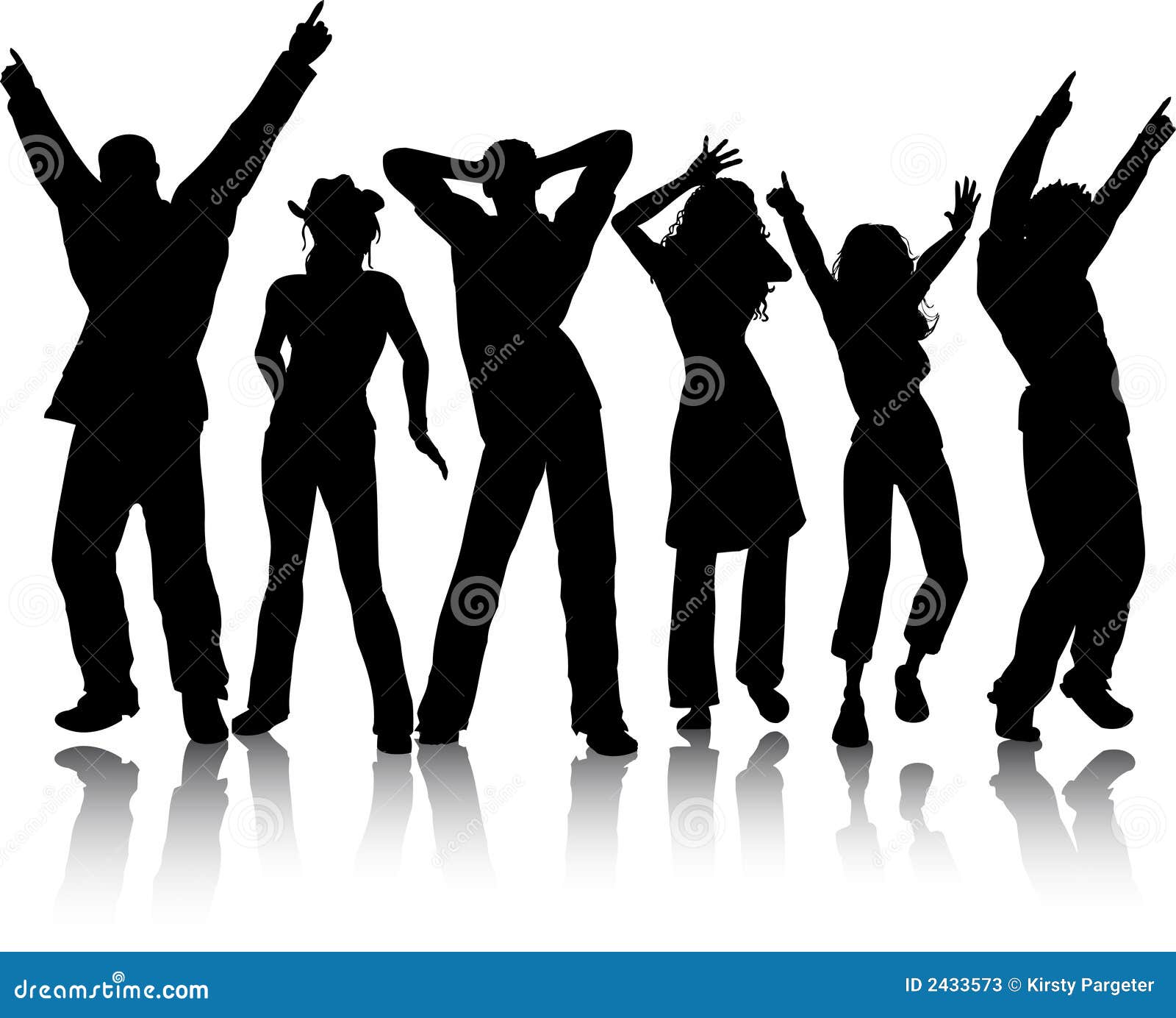 Funky dancers stock vector. Illustration of group, funky - 2433573