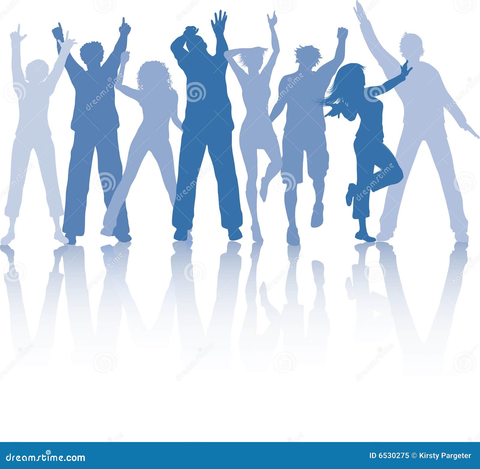 Funky dancers stock vector. Illustration of crowd, women - 6530275