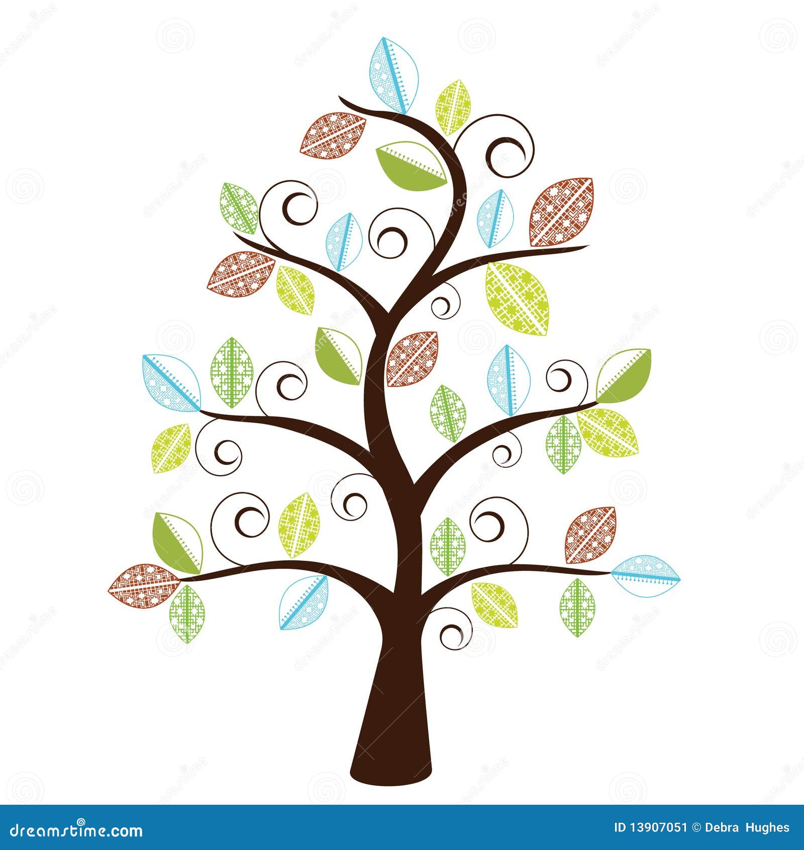 Funky decorative tree stock vector. Illustration of oraganic - 13907051