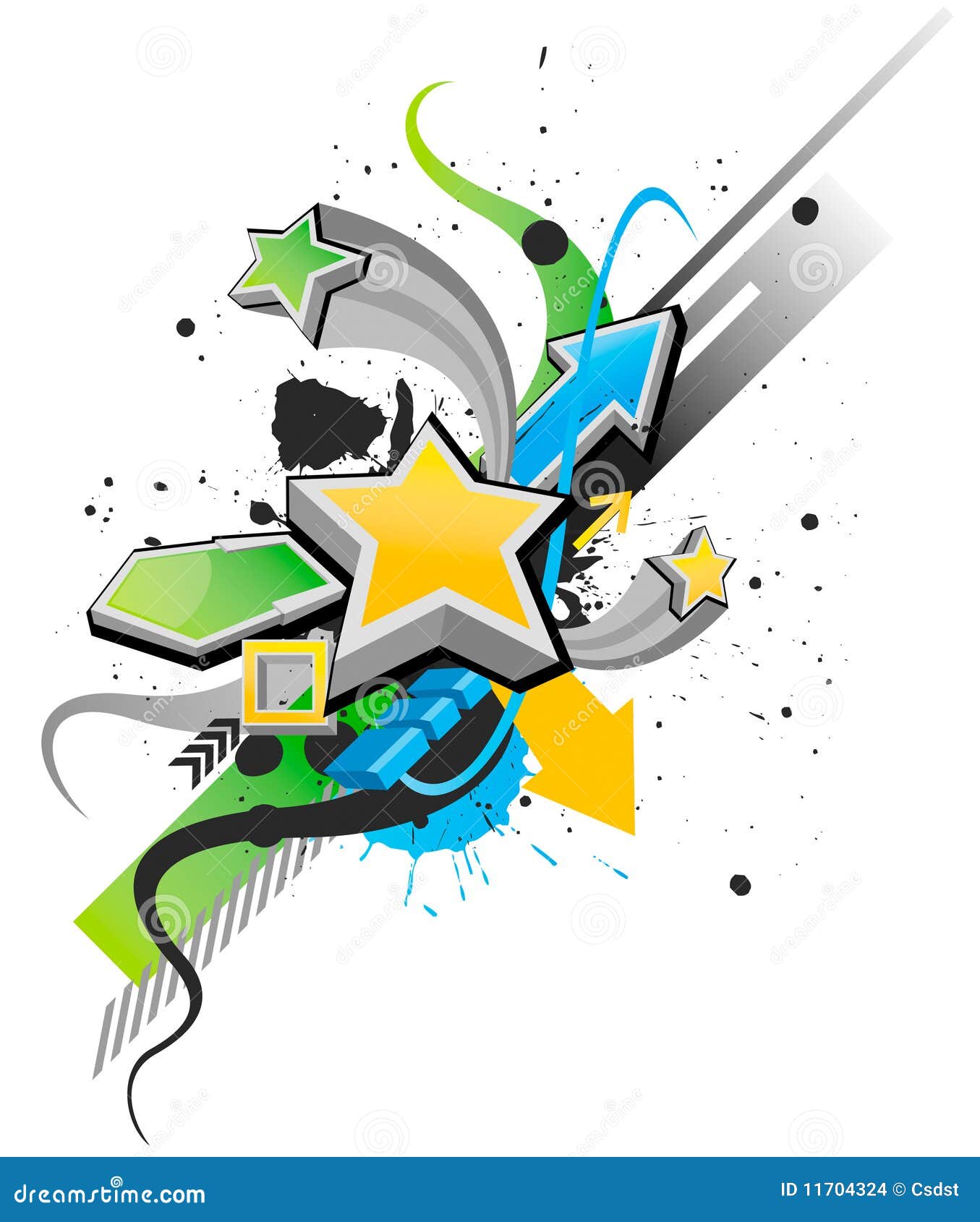 Funky elements stock illustration. Illustration of guide - 11704324