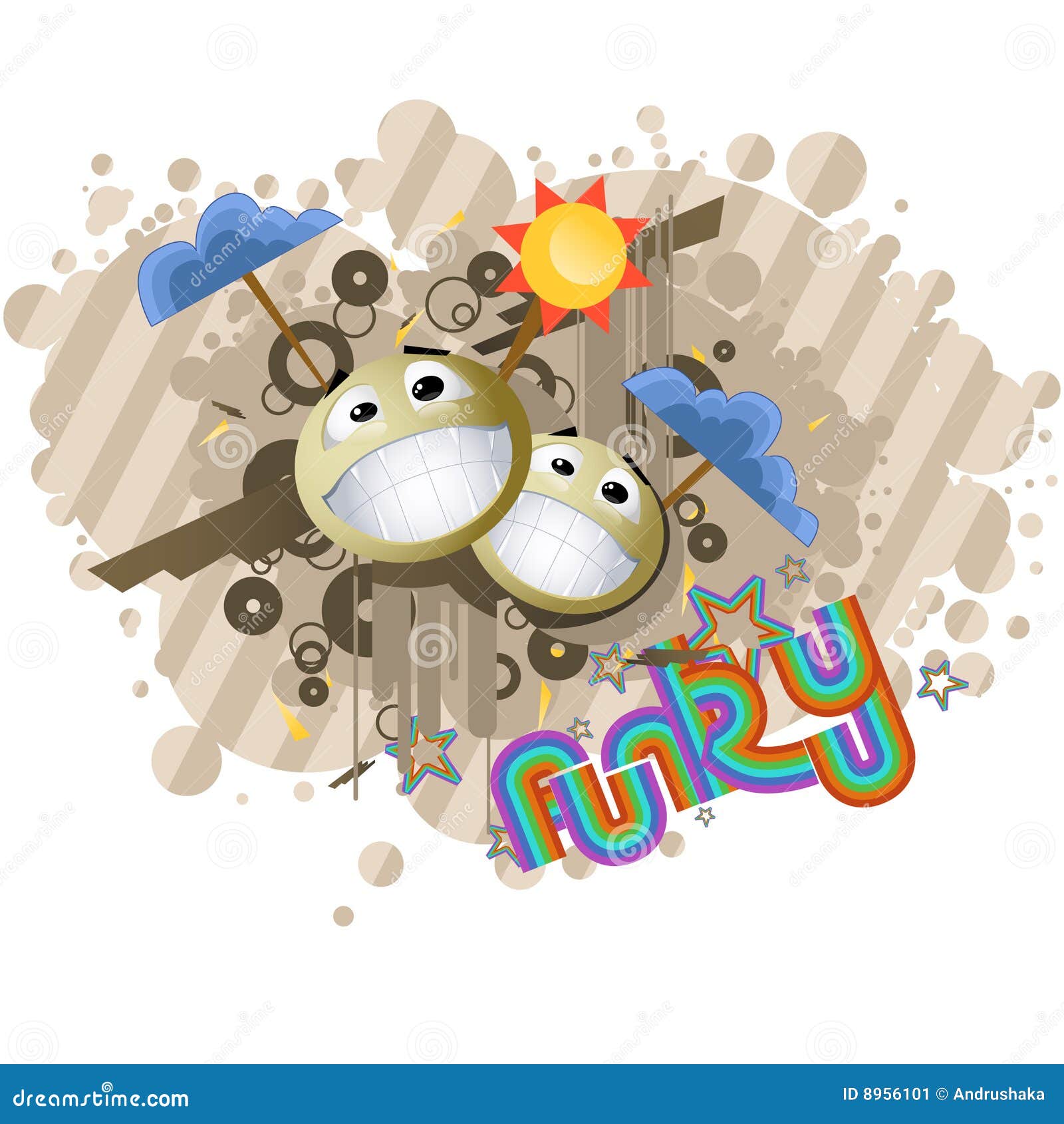 Funky emotions stock vector. Illustration of arrangement - 8956101