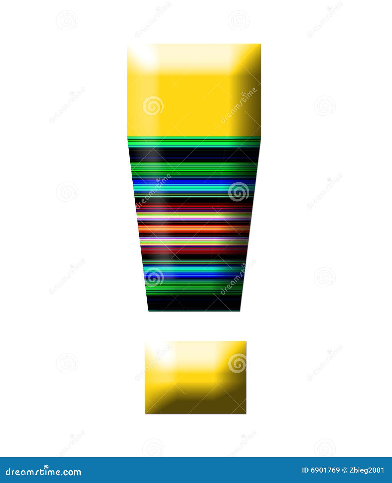 Funky Exclamation Mark Picture. Image: 6901769