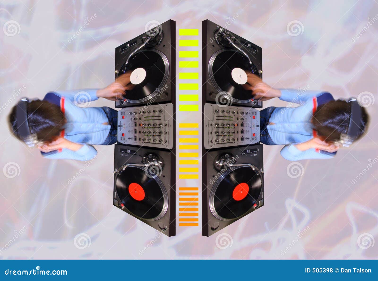 Funky female dj pattern stock photo. Image of audio, female - 505398