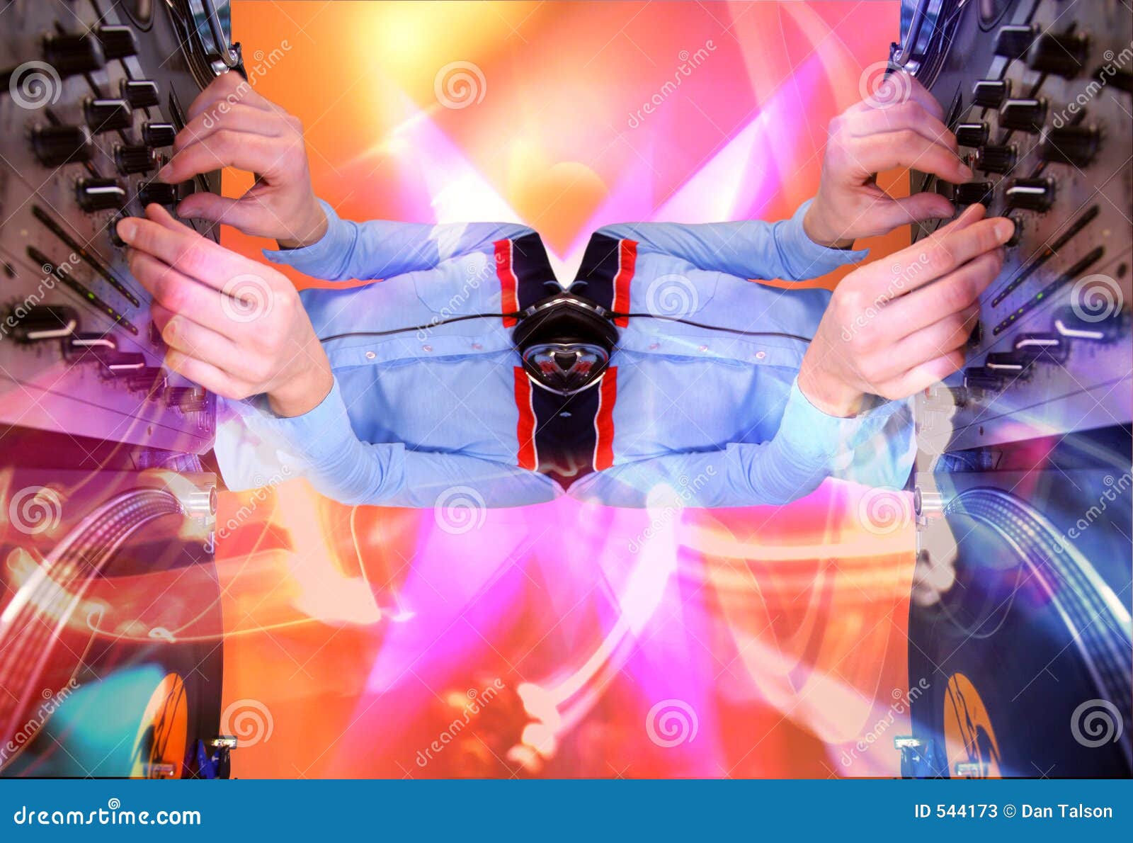 Funky female dj pattern stock image. Image of decks, evening - 544173