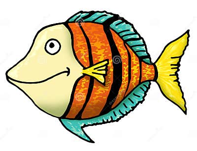 Funky fish stock illustration. Illustration of hand, graphic - 13740478