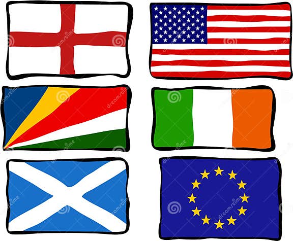 Funky Flags stock illustration. Illustration of european - 181407