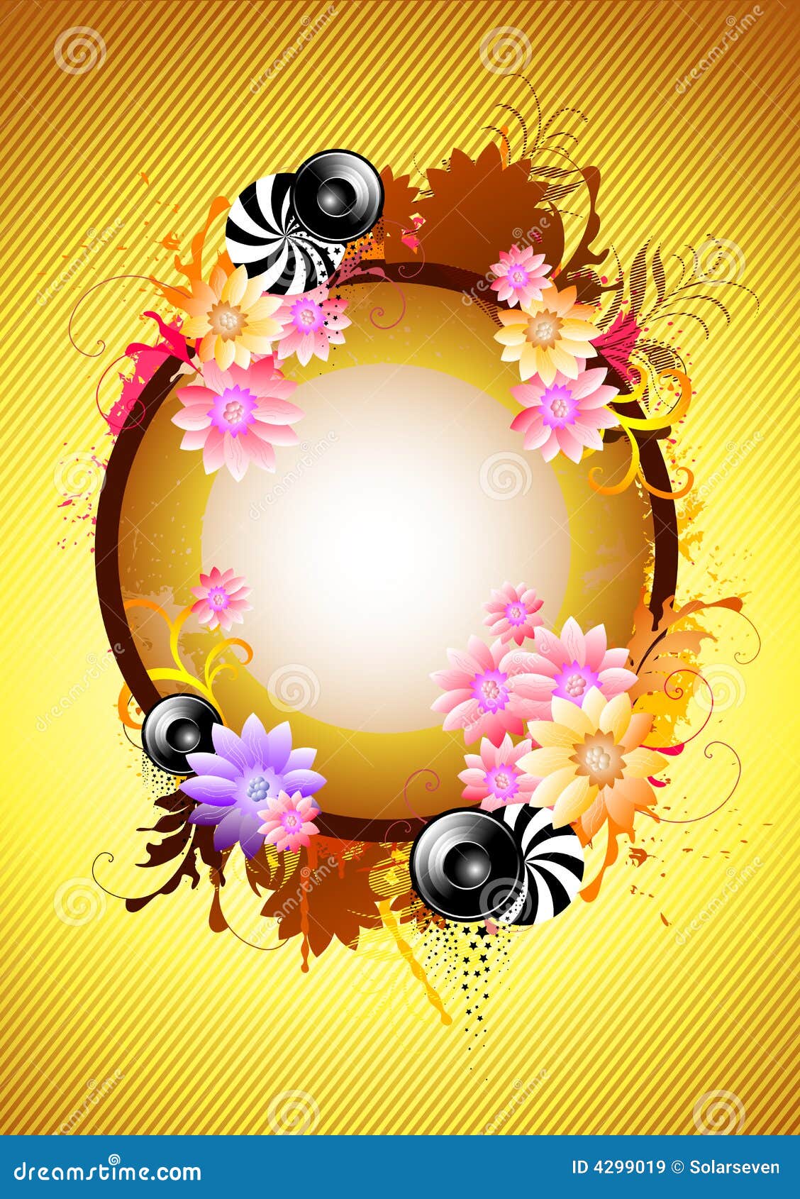 Funky Floral Background stock illustration. Illustration of modern ...