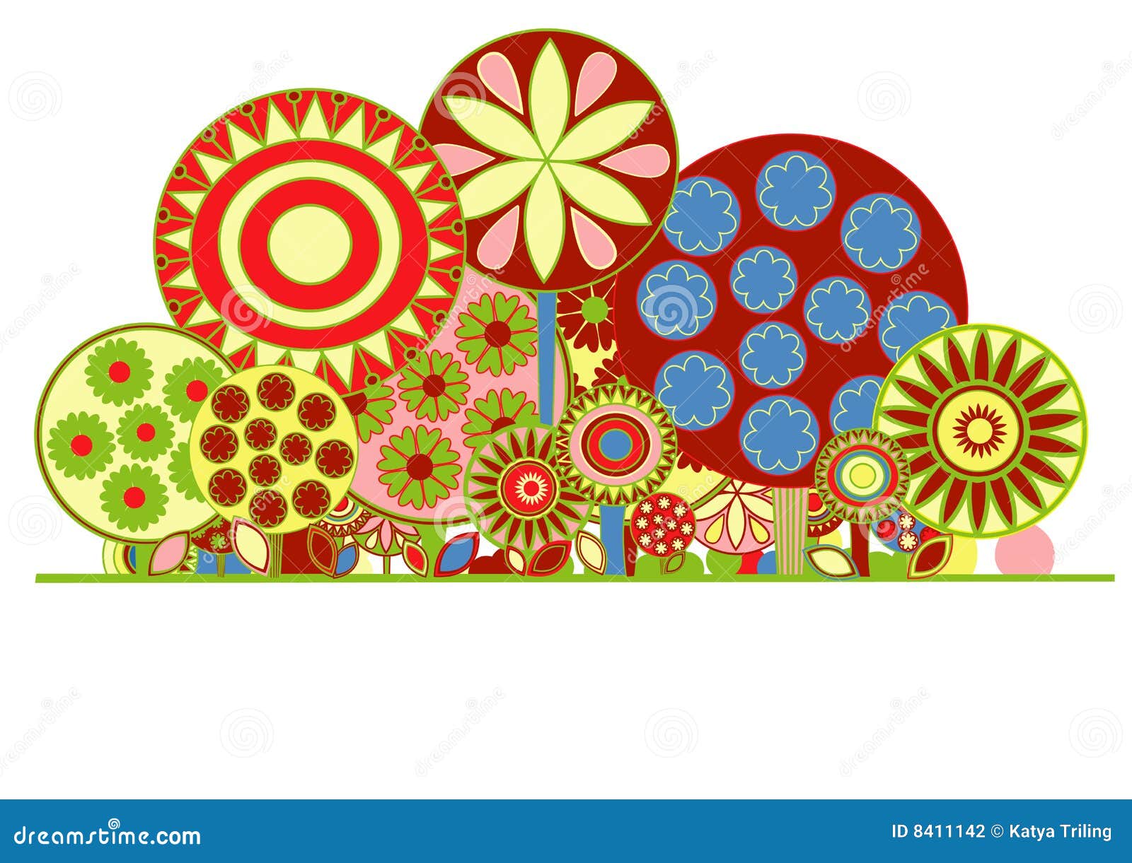 Funky floral background stock vector. Illustration of abstract - 8411142