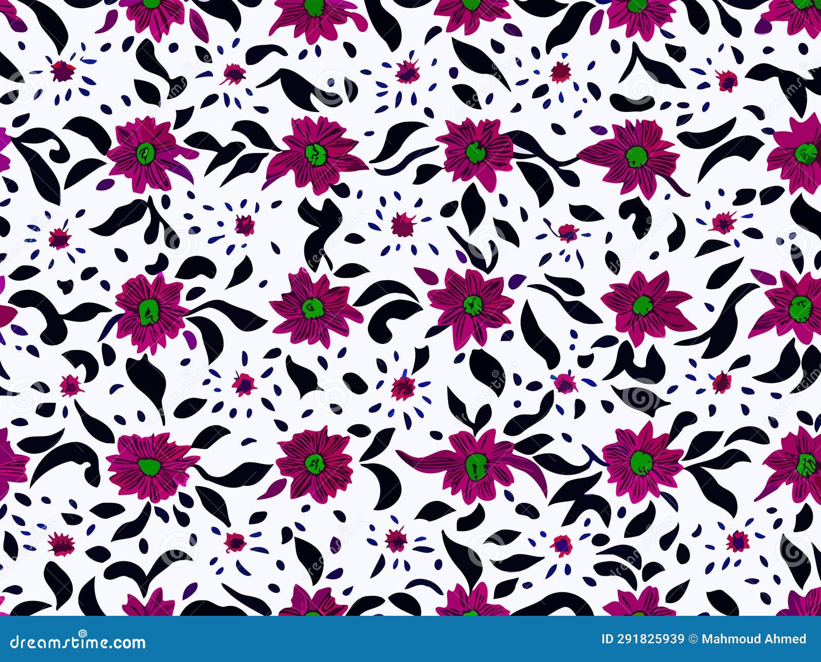 Funky Floral Pattern Background Stock Vector - Illustration of abstract ...