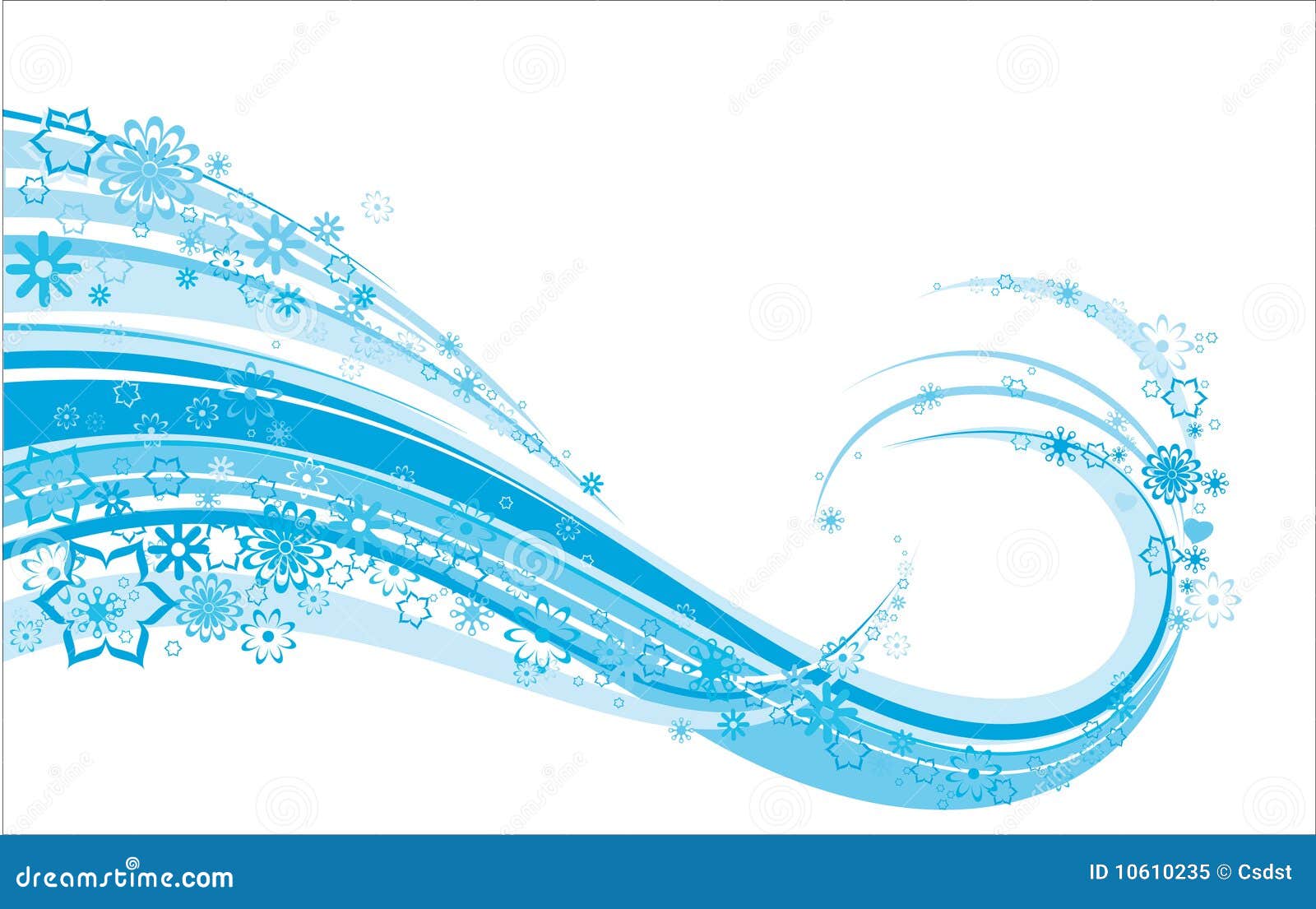 Funky floral wave stock vector. Illustration of curve - 10610235