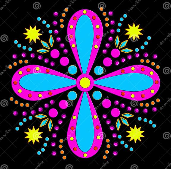 Funky flower stock illustration. Illustration of colourful - 10560233