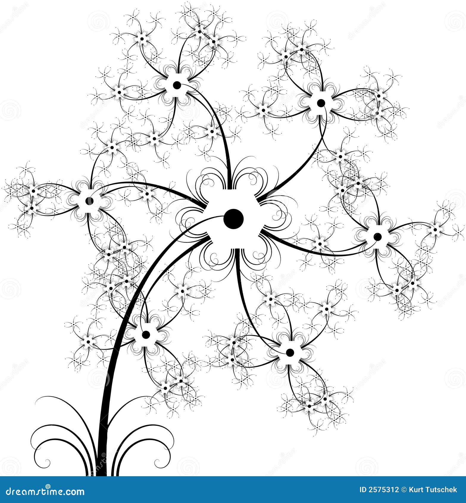 Funky flower stock illustration. Illustration of leaves - 2575312