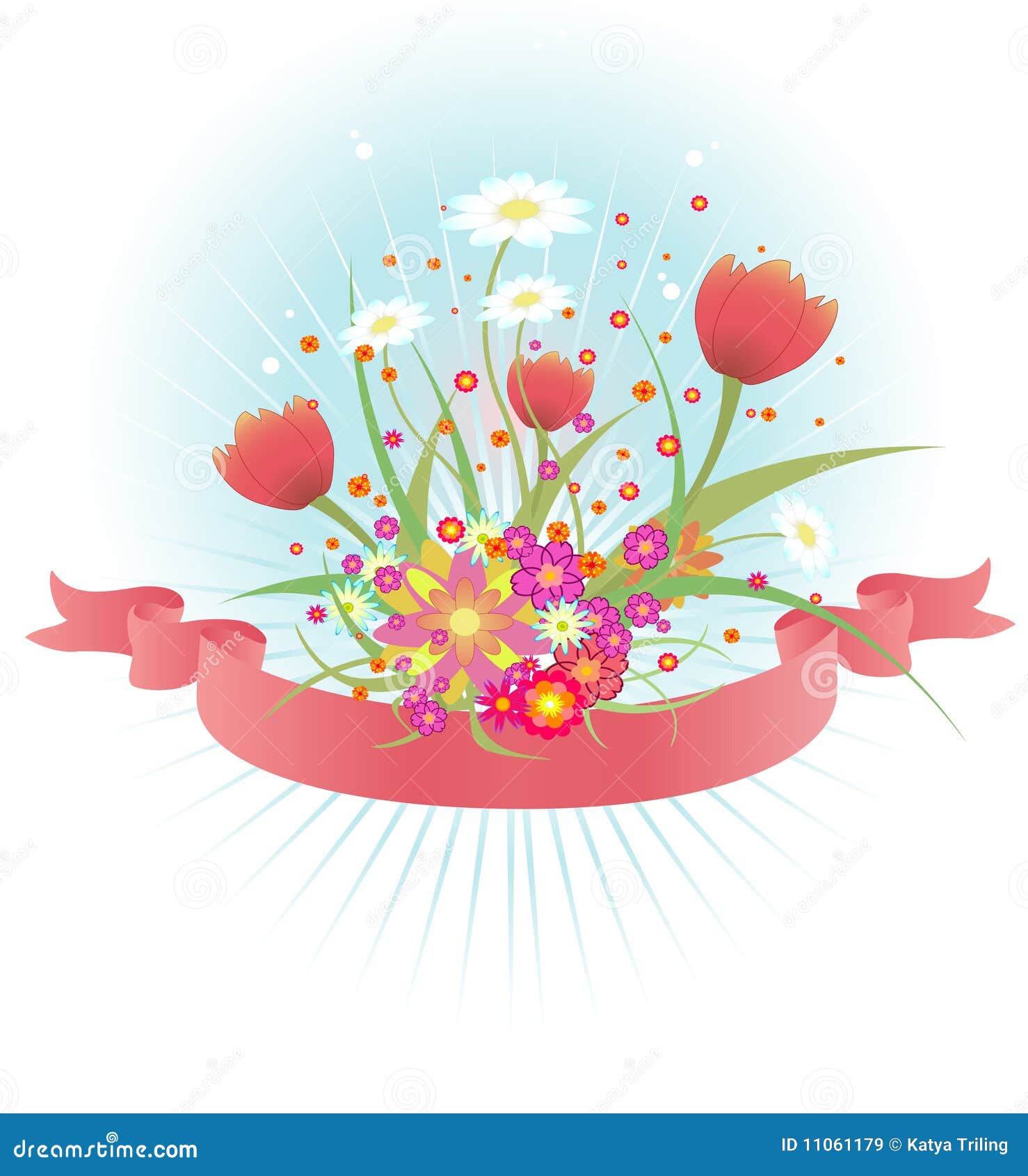 Funky flowers stock vector. Illustration of graphic, circle - 11061179