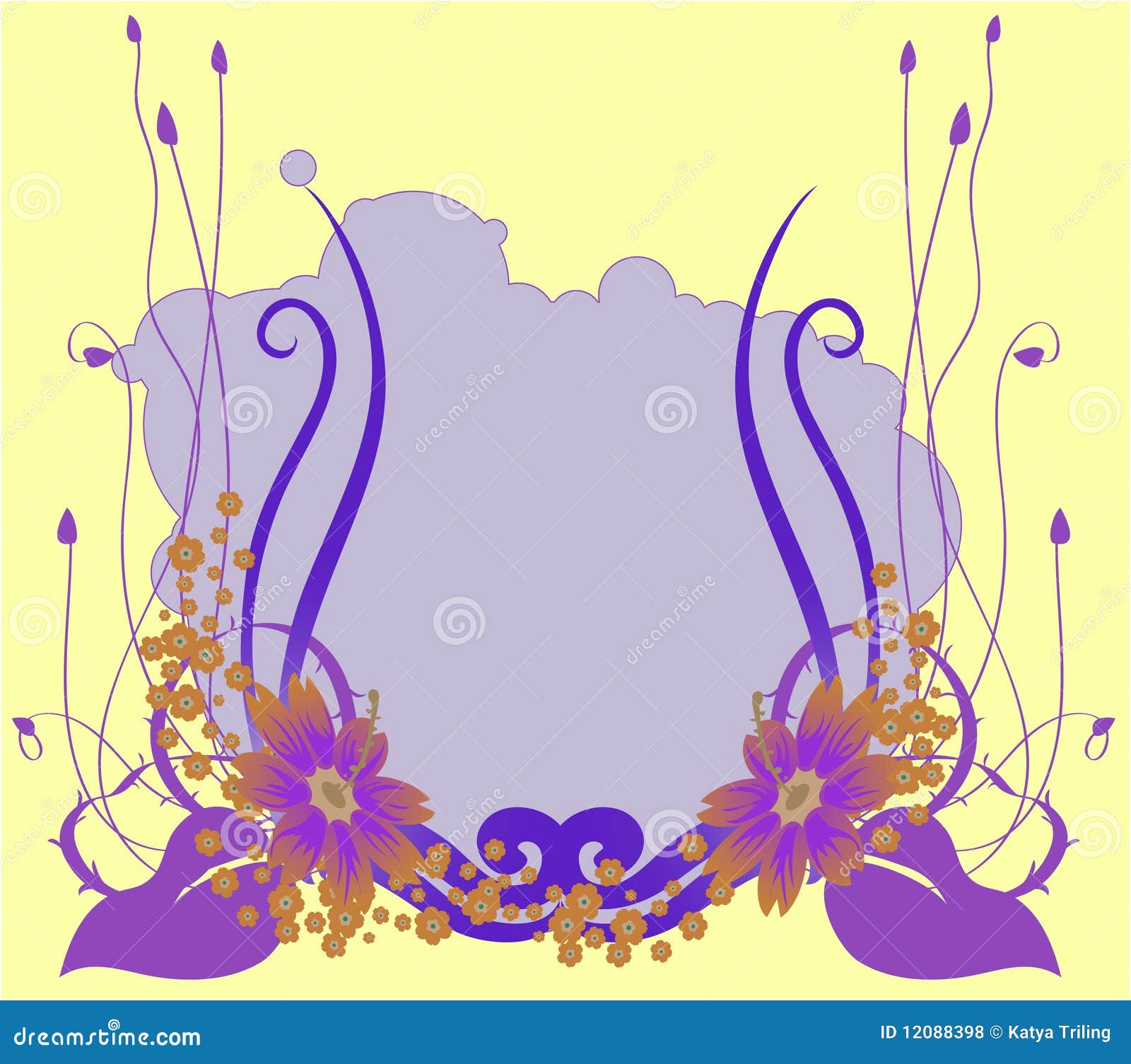 Funky flowers stock vector. Illustration of floral, elegance - 12088398