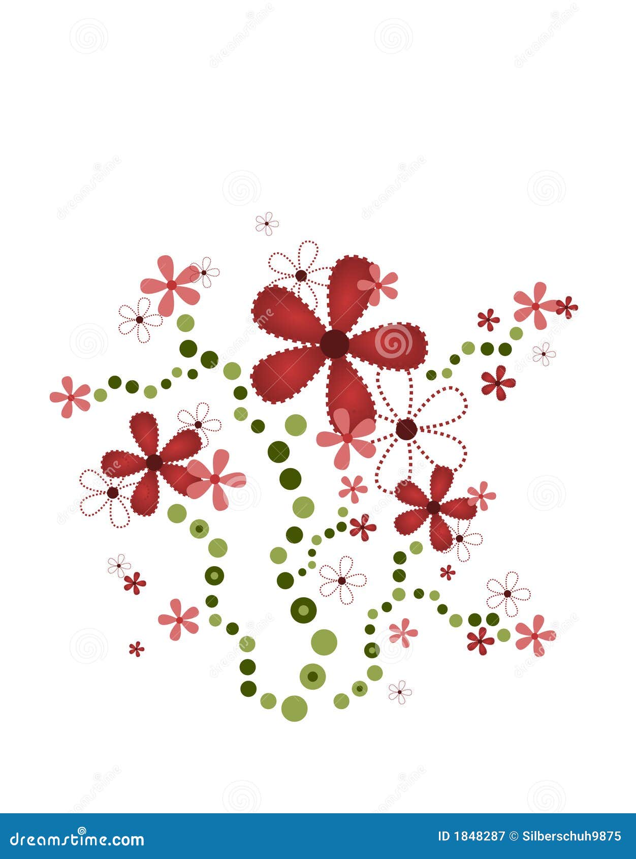 Funky flowers stock vector. Illustration of daisy, ornament - 1848287