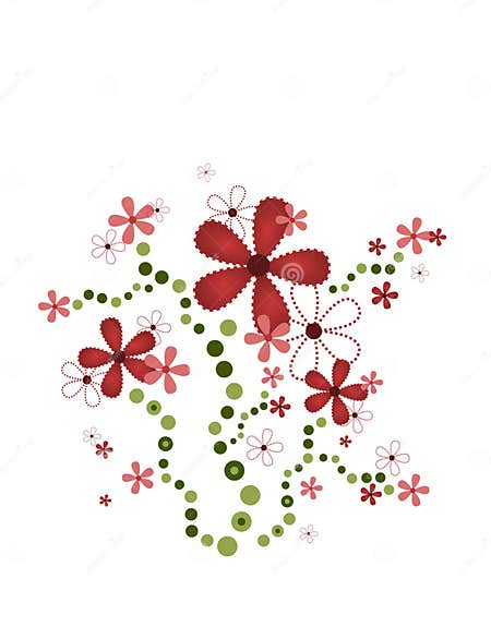 Funky flowers stock vector. Illustration of daisy, ornament - 1848287