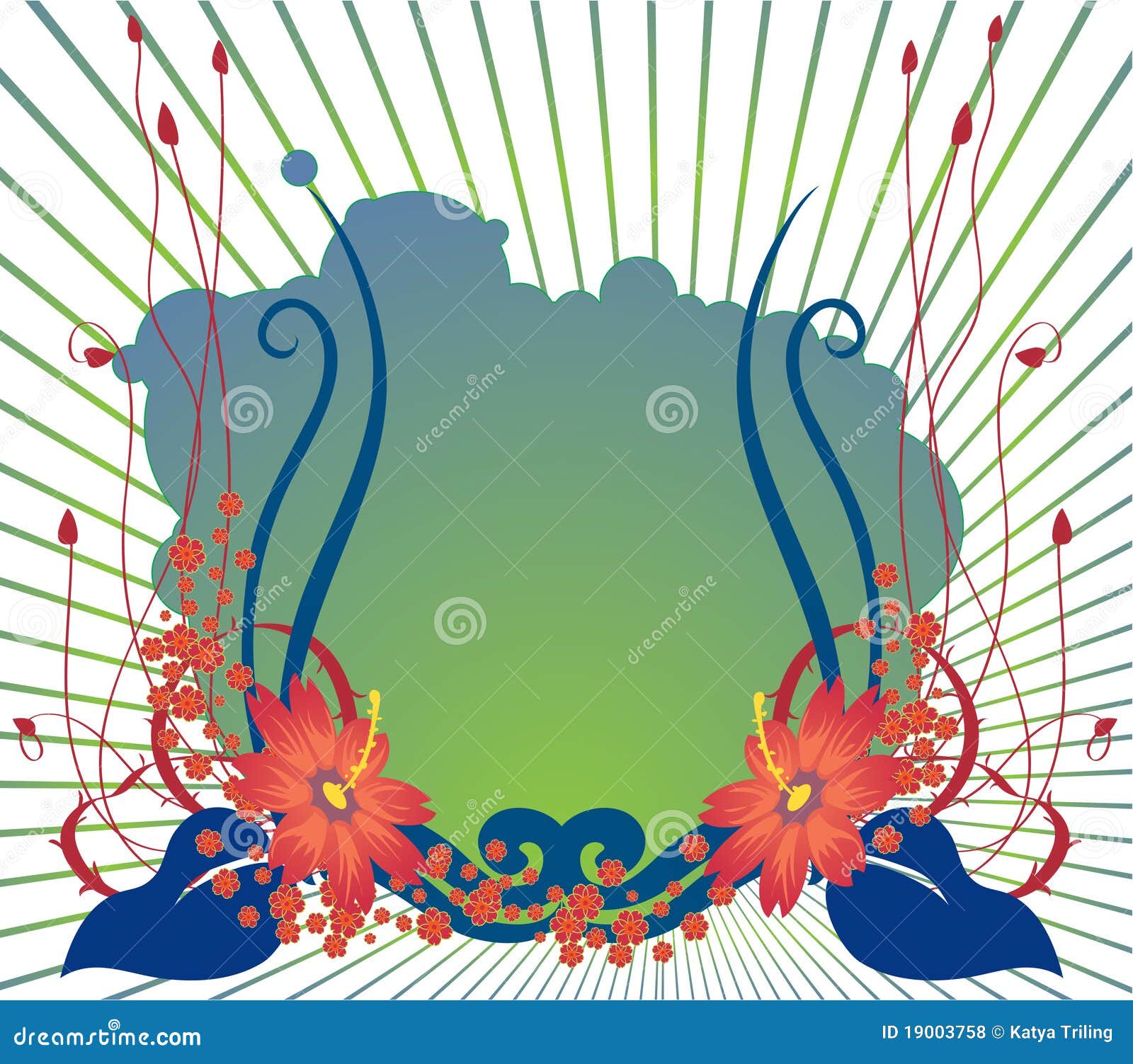 Funky flowers stock vector. Illustration of filigree - 19003758