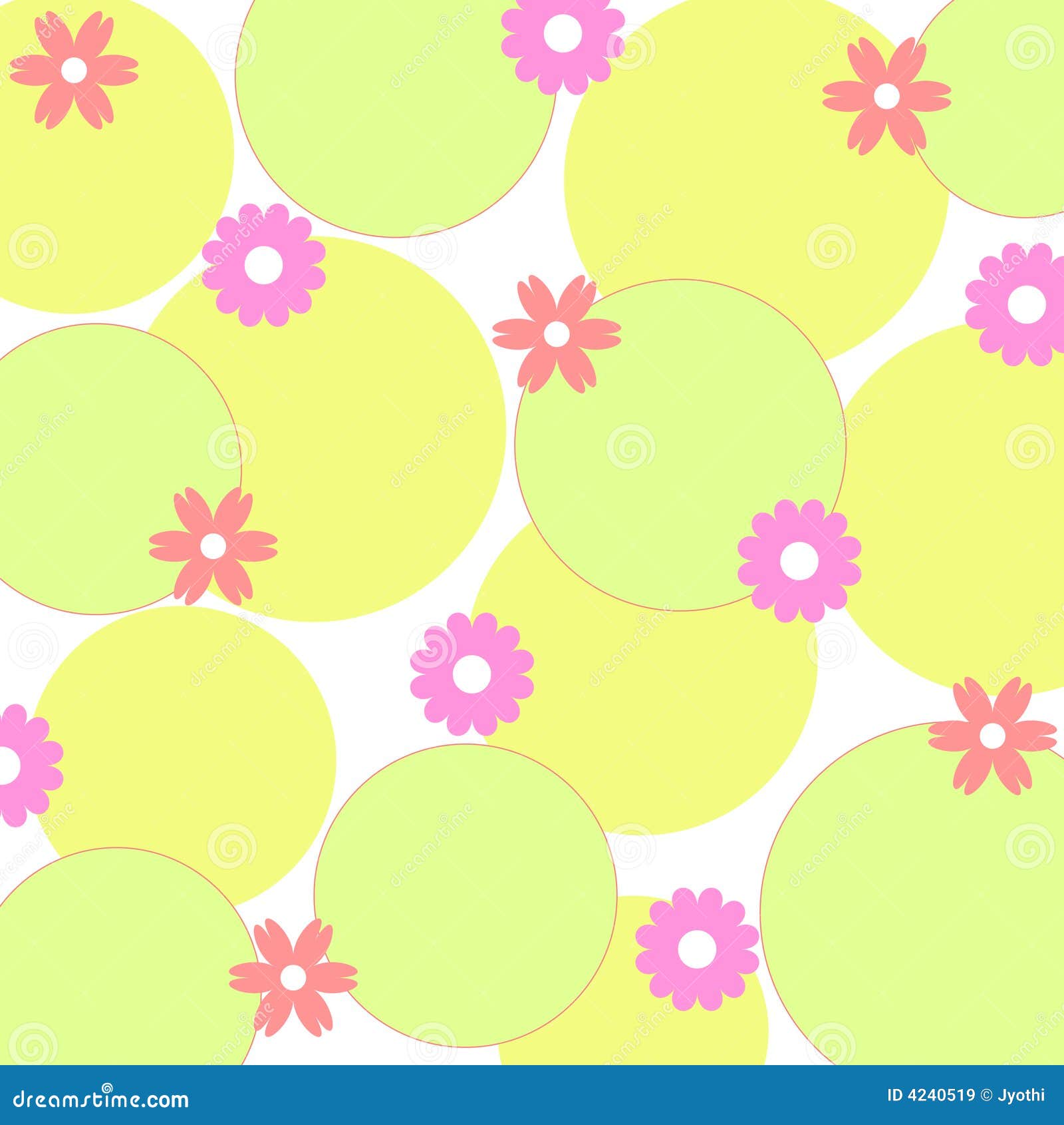 Funky flowers stock illustration. Illustration of modern - 4240519