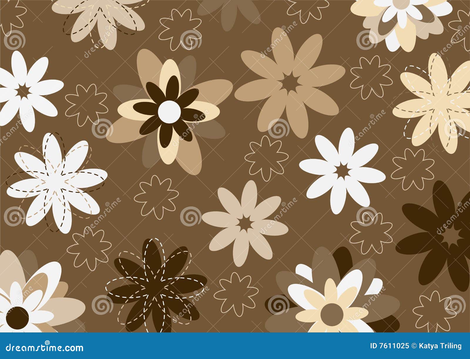 Funky flowers stock vector. Illustration of flowers, color - 7611025